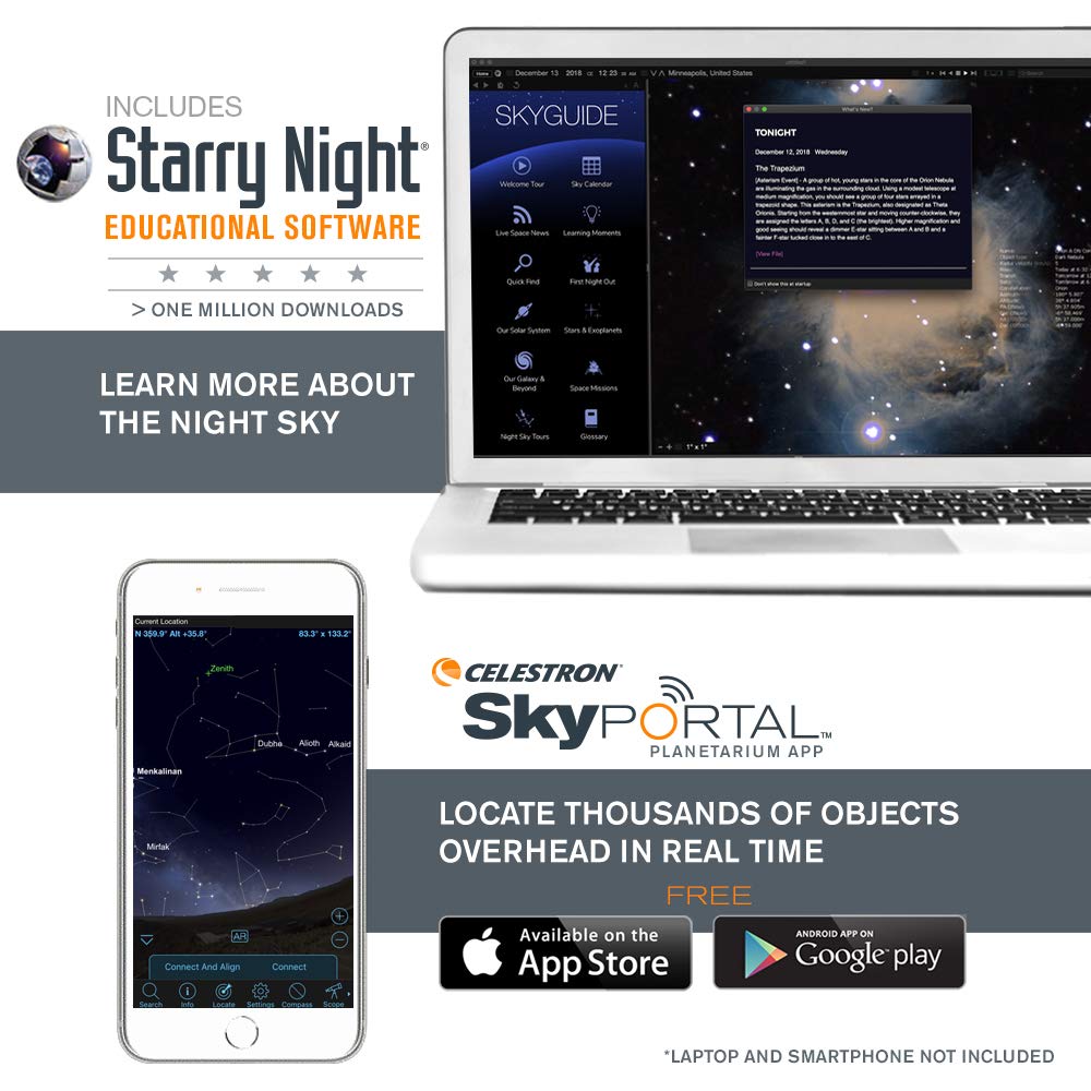 Celestron - NexStar 5SE Telescope - Computerized Telescope for Beginners and Advanced Users - Fully-Automated GoTo Mount - SkyAlign Technology - 40,000+Celestial Objects - 5-Inch Primary Mirror,Orange