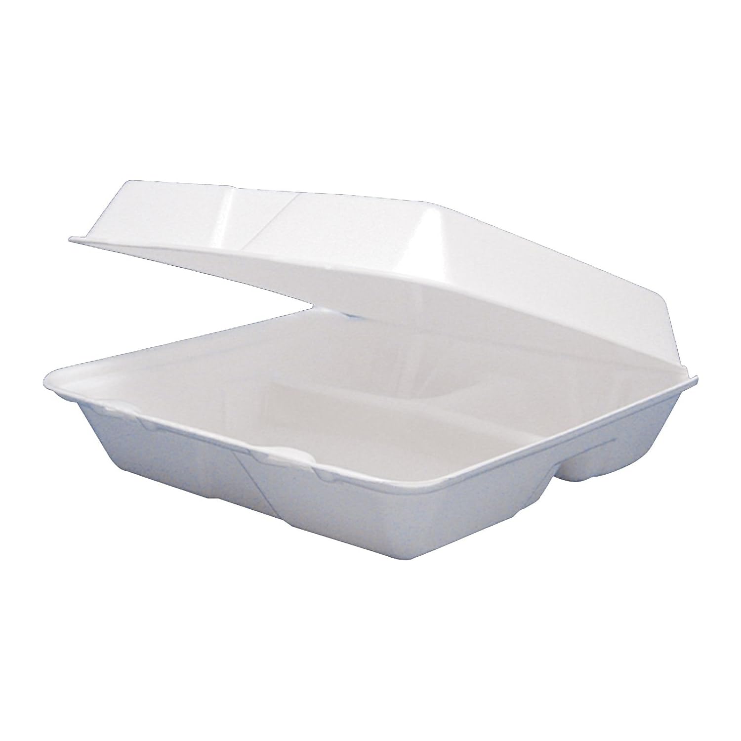 DART - DRC85HT3 Dart 85HT3R Med Perforated 3 Comp Foam Hinged Container, 8.5 in (Case of 200)
