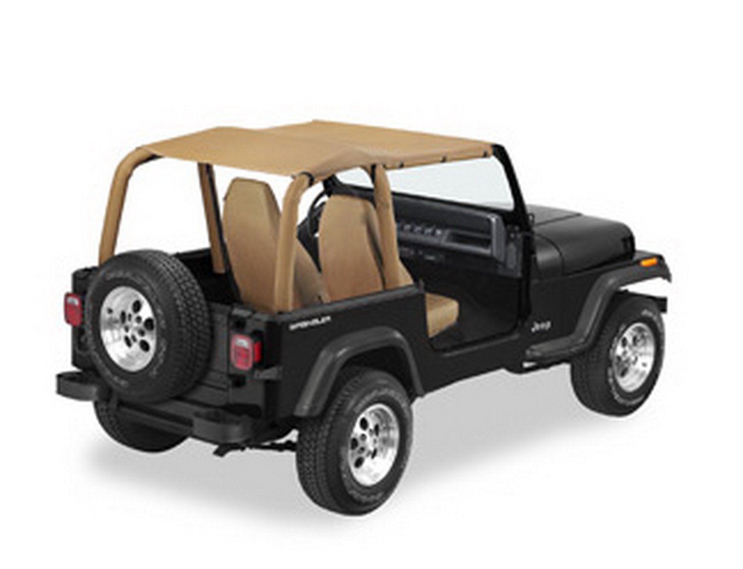 Pavement Ends by Bestop 41524-15 Black Denim Sun Cap Plus for 1992-1995 Wrangler YJ