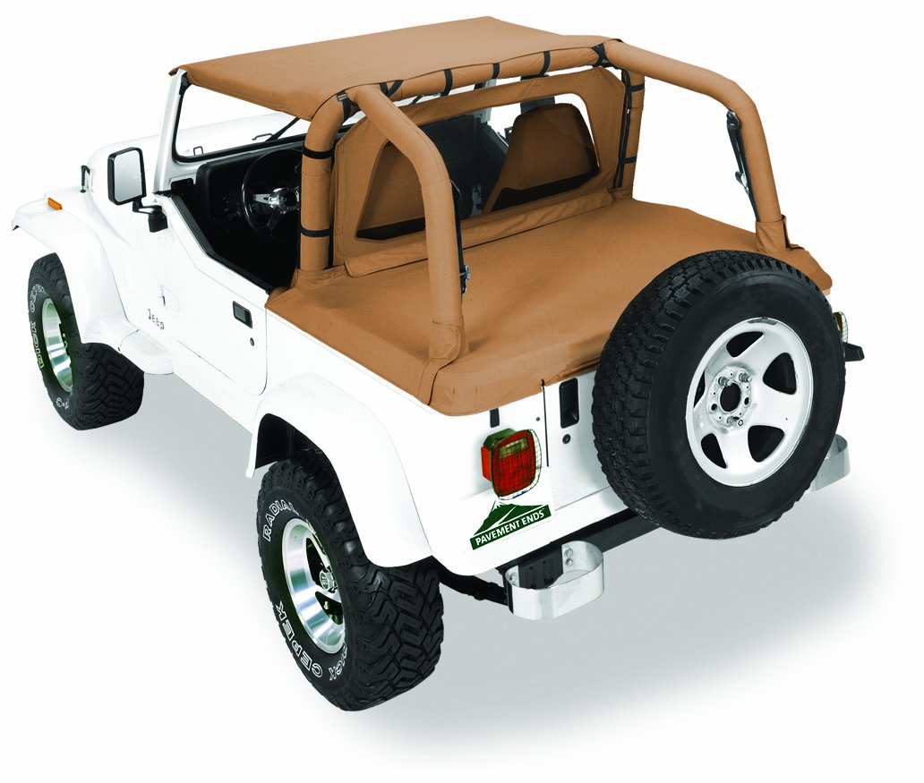 Pavement Ends by Bestop 41514-15 Black Denim Sun Cap for 1992-1995 Wrangler YJ