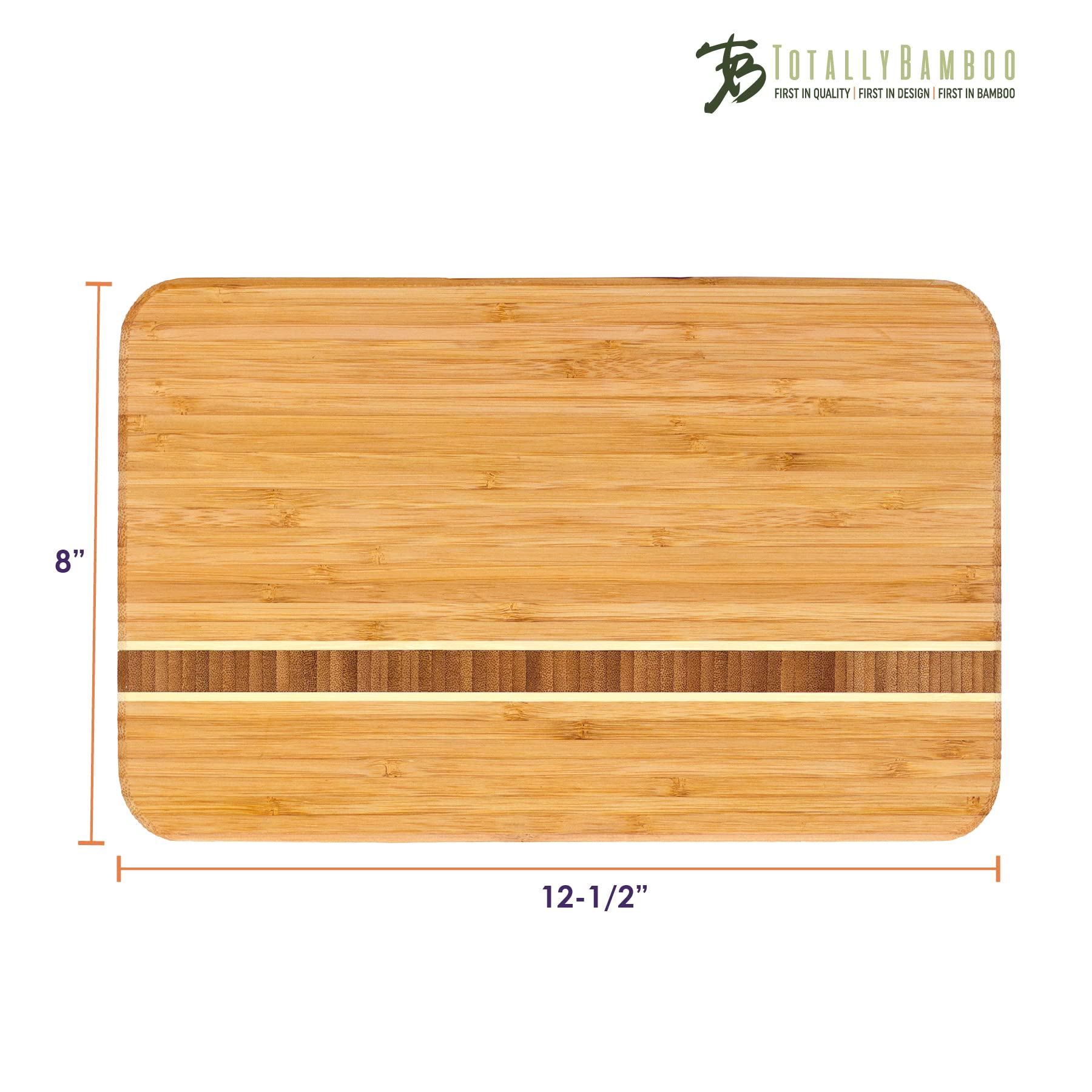 Totally Bamboo Aruba Bamboo Serving and Cutting Board, 12-1/2" x 8"