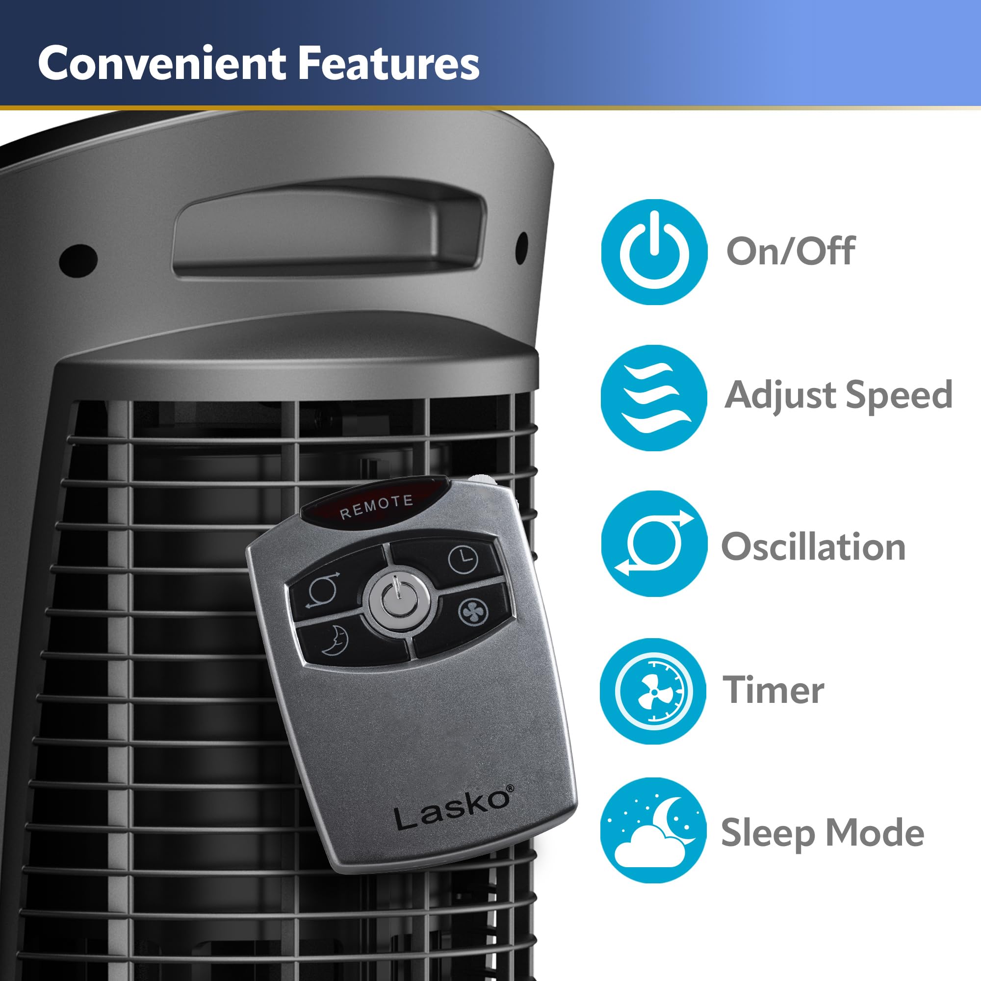 Lasko 2535 52" Oscillating Pedestal Fan, 52 Inch, Silver Gray