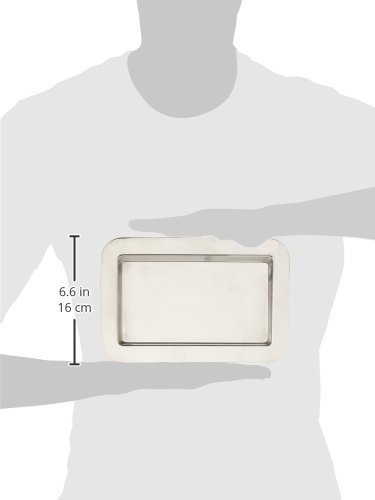 Frieling USA 18/10 Mirrored Finish Stainless Steel Serving Tray, 9.4-Inch by 5.6-Inch