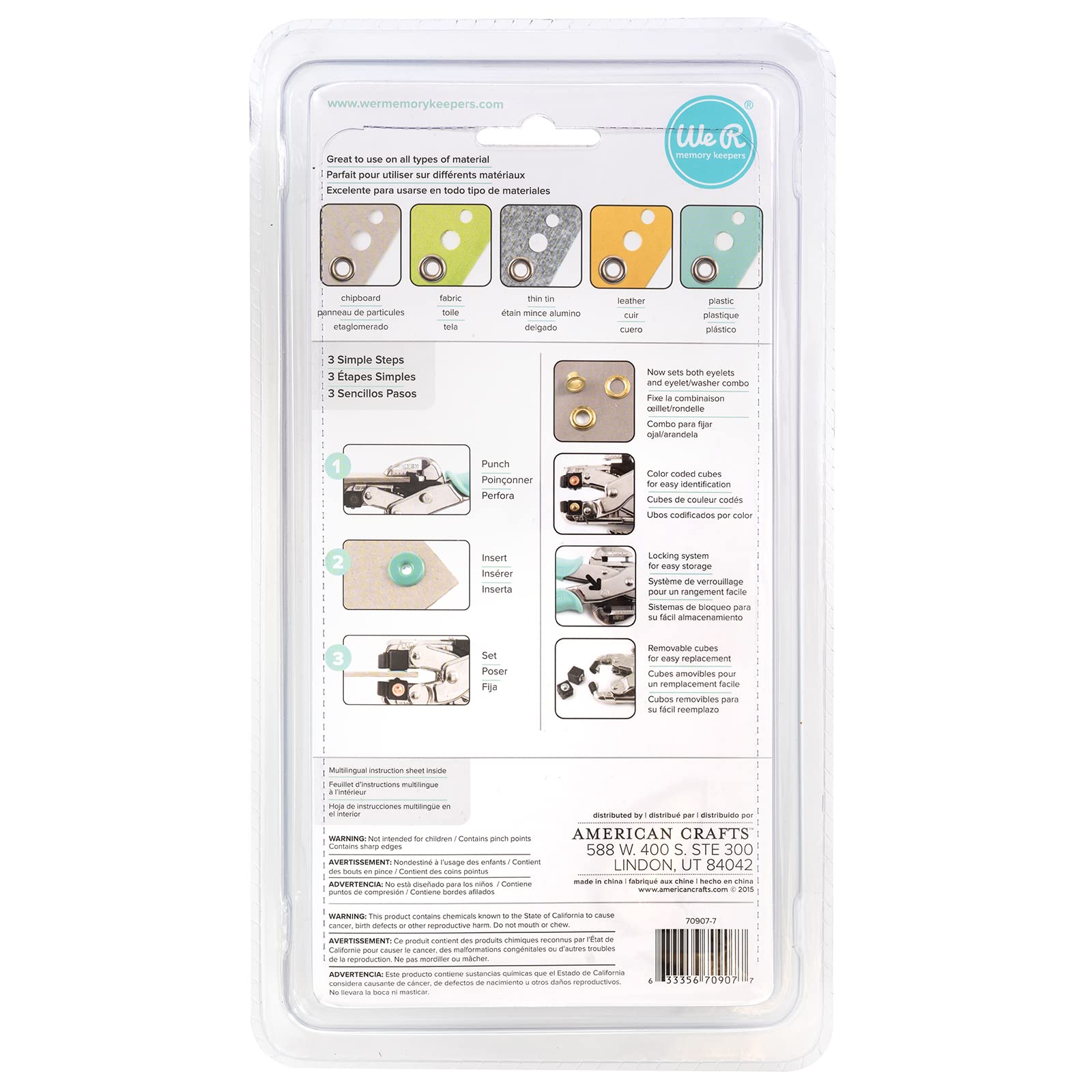 Crop-A-Dile Eyelet by We R Memory Keepers | Blue Comfort Handle
