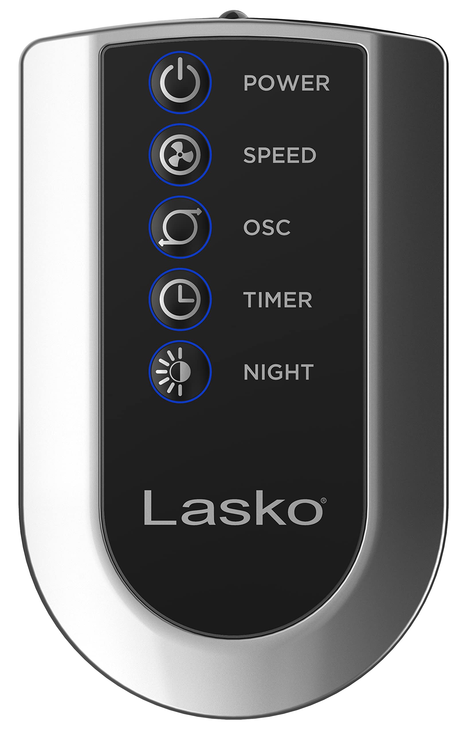 Lasko Portable Electric 42" Oscillating Tower Fan with Nighttime Setting, Timer and Remote Control for Indoor, Bedroom and Home Office Use, Silver, T42951