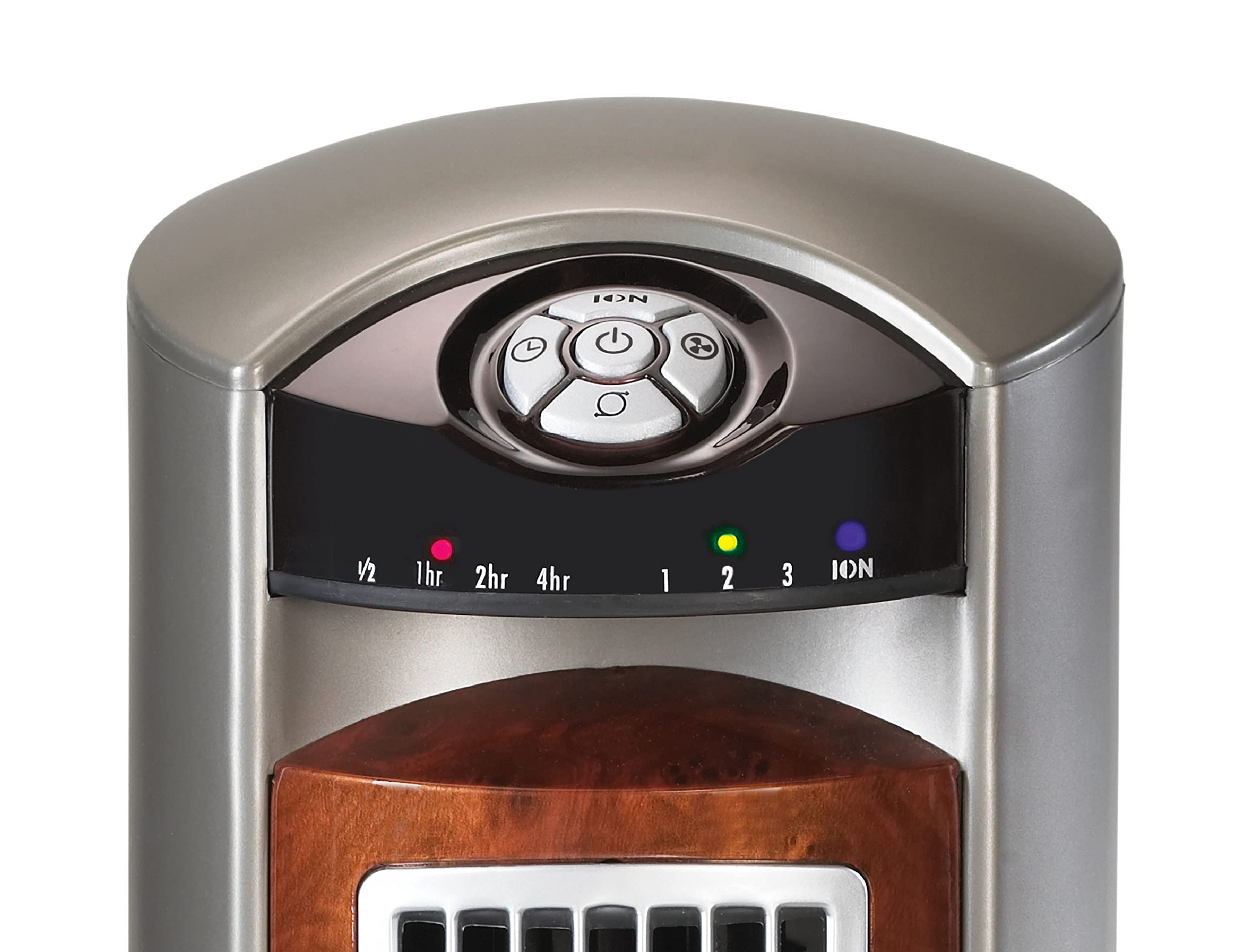 Lasko Wind Curve Portable Electric 42" Oscillating Tower Fan with Fresh Air Ionizer, Timer and Remote Control for Indoor, Bedroom and Home Office Use, Silverwood 2554