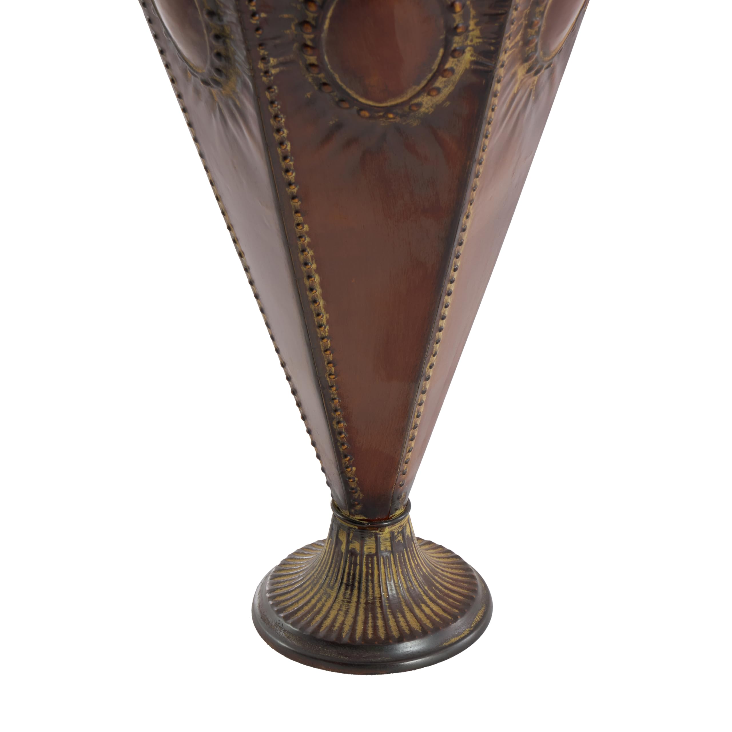 Deco 79 Metal Umbrella Stand, 13" x 13" x 28", Brown