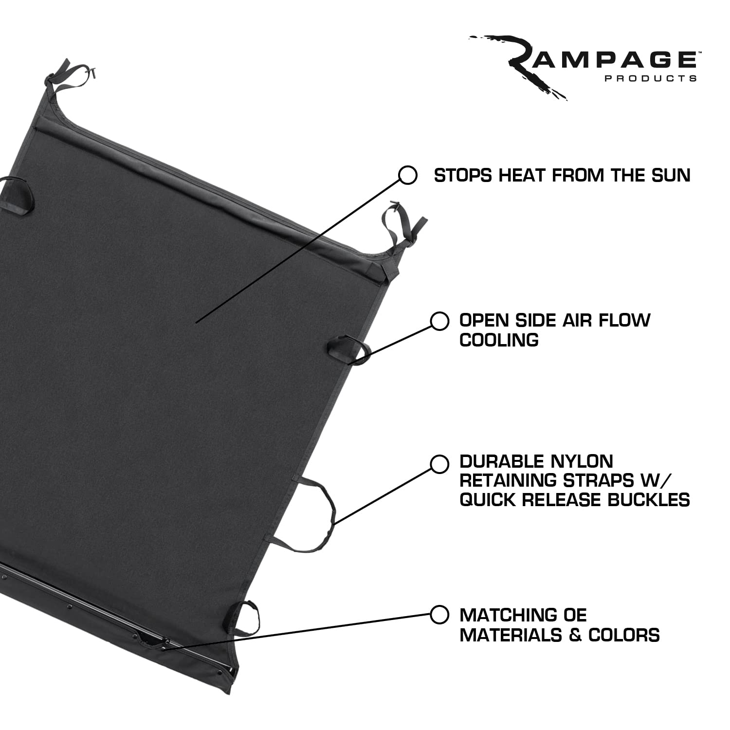 Rampage California Brief Soft Top | Vinyl, Spice Denim | 92817 | Fits 1992 - 1995 Jeep Wrangler YJ
