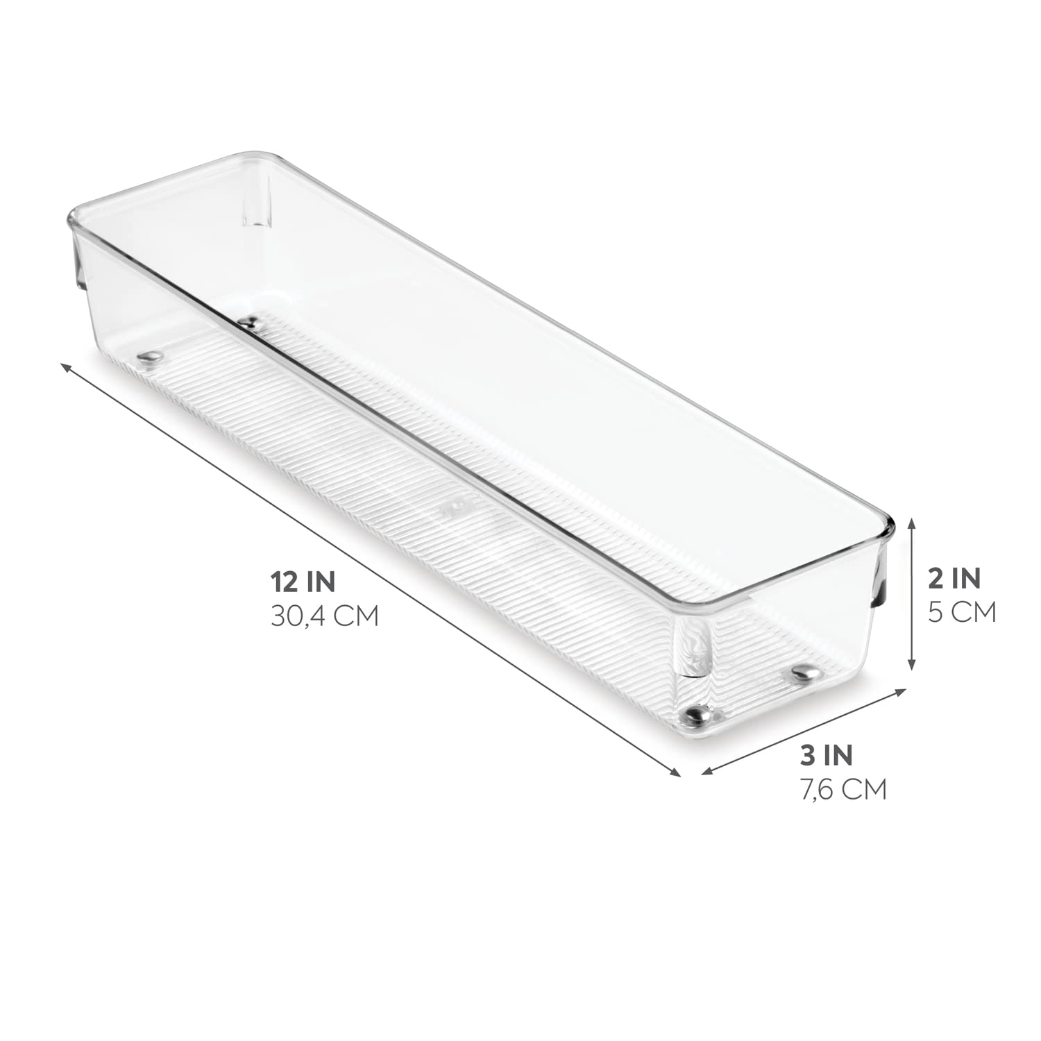 INTERDESIGN 52530 Linus Organizer, 3.2 by 12.8-Inch, Clear