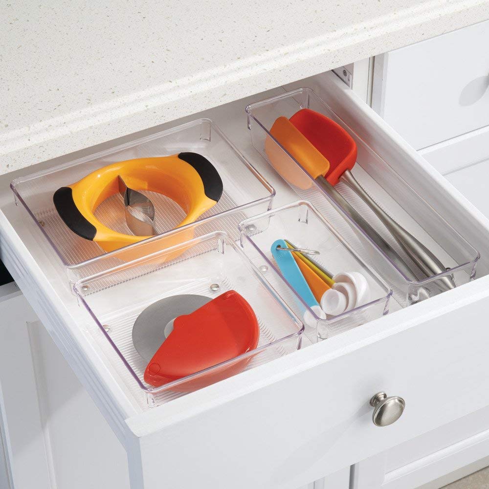 INTERDESIGN 52530 Linus Organizer, 3.2 by 12.8-Inch, Clear