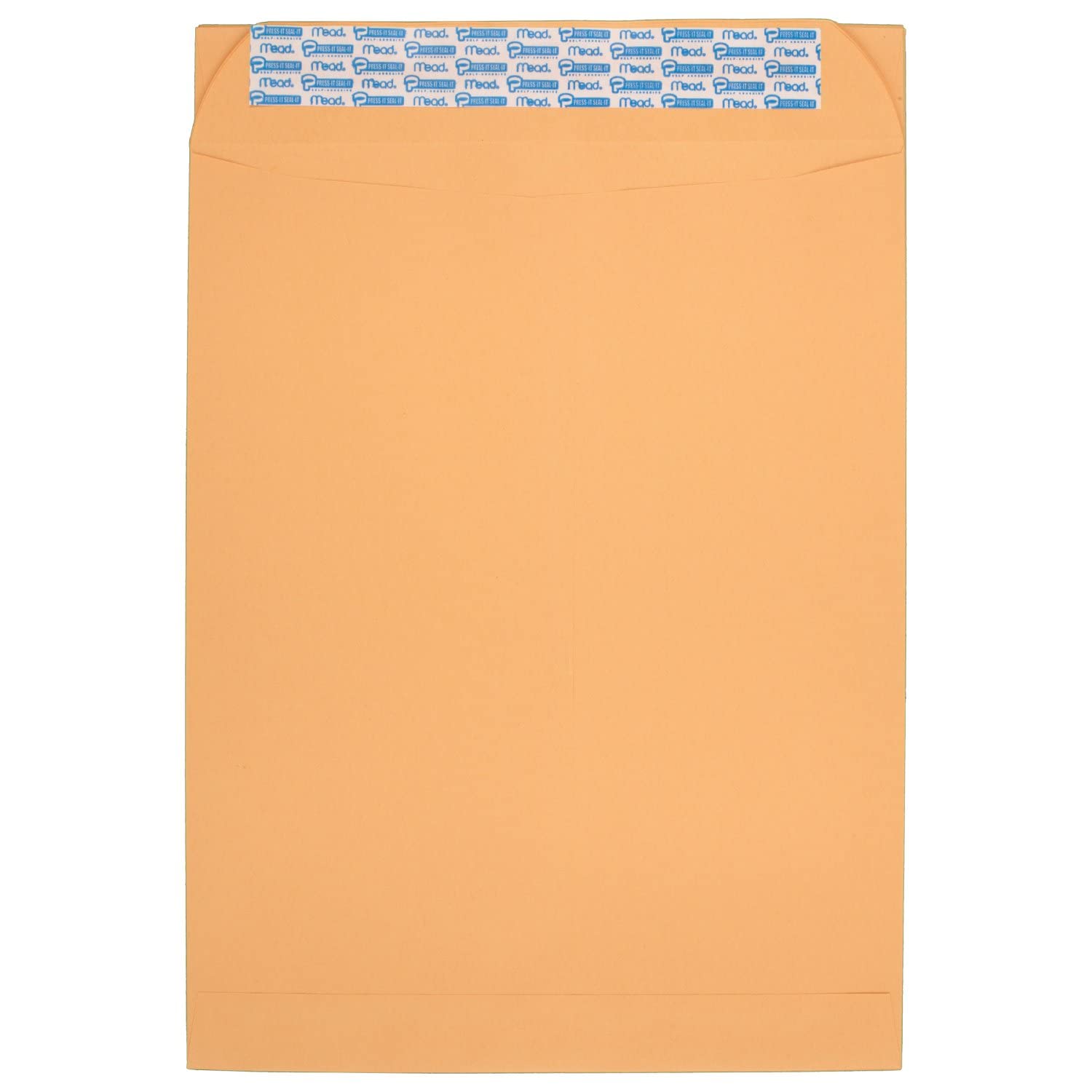 Mead Letter Size Mailing Envelopes, Press-It Seal-It Self Adhesive Closure, All-Purpose 24-lb Paper, 9" X 12", Brown Kraft Material, 25/Pack (76086)
