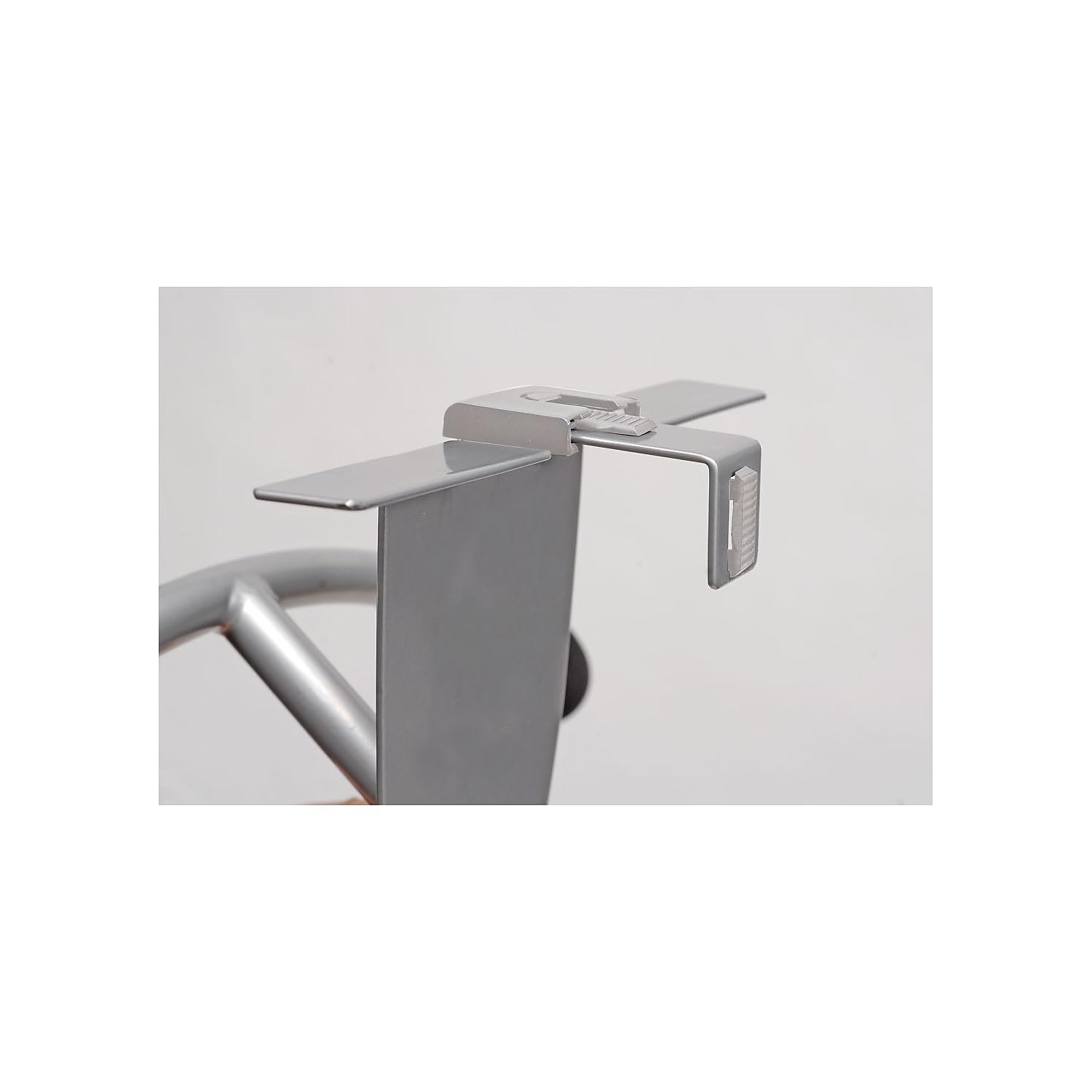 Alba - Partition and Over-the-Door Hook Hanger - Heavy-Duty Organizer for Coat, Towel, Bag, Robe - Metallic Gray and Black - PMMOUSPART