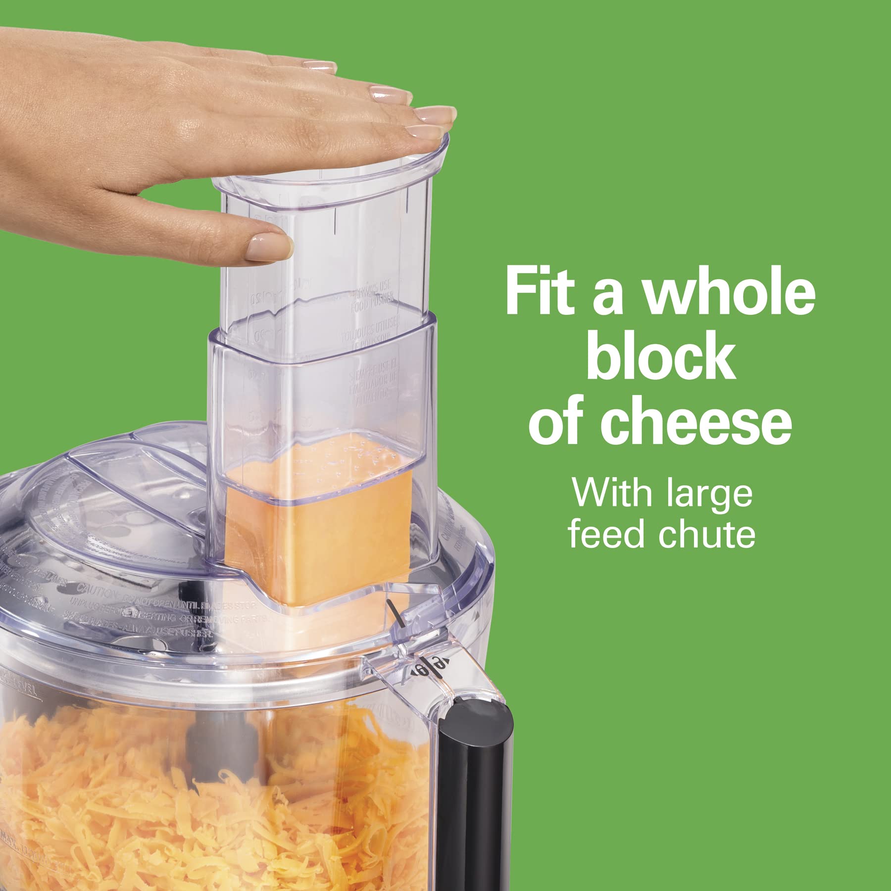 Hamilton Beach ChefPrep 10-Cup Food Processor & Vegetable Chopper with 6 Functions to Chop, Puree, Shred, Slice and Crinkle Cut, Black (70670)