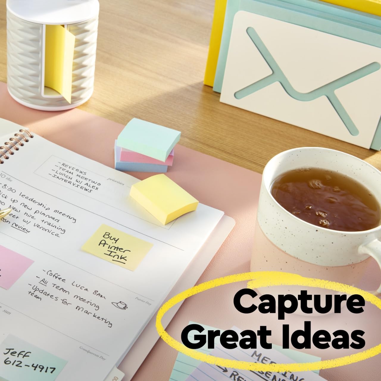 Post-it Mini Notes, 1.5 in x 2 in, 24 Pads, America's #1 Favorite Sticky Notes, Canary Yellow, Clean Removal, Recyclable (653-24VAD)
