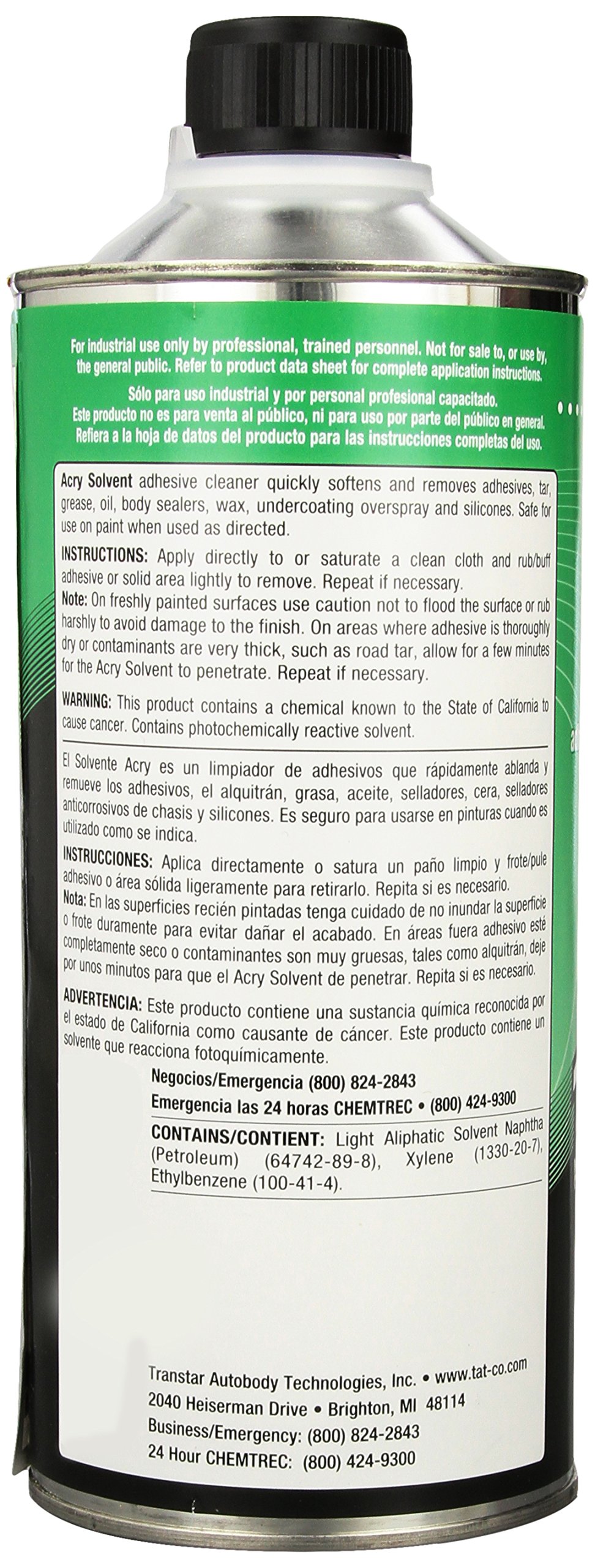 TRANSTAR 9784 Acry Solvent - 1 Quart