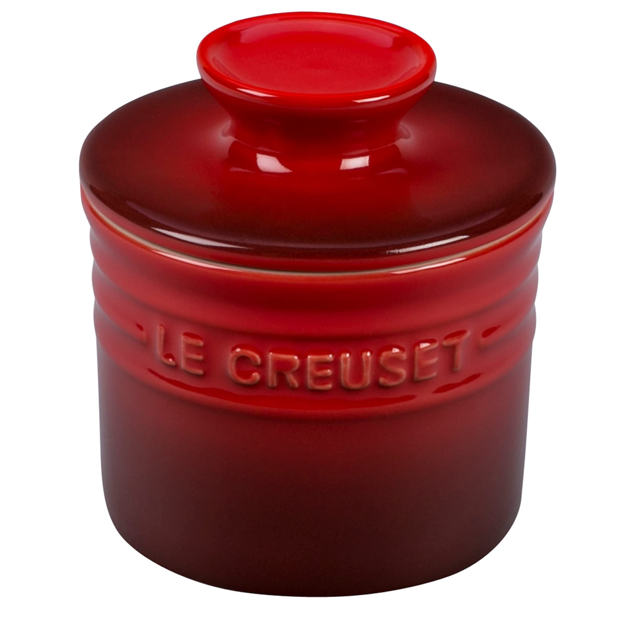 Le Creuset Stoneware Butter Crock, 6 oz., Cerise