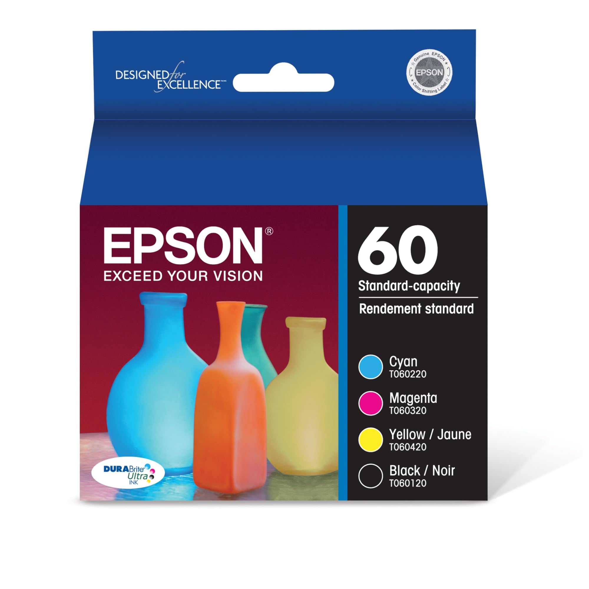 Epson T060120-BCS DURABrite Black And Color Combo Pack Standard Capacity -Cartridge -Ink