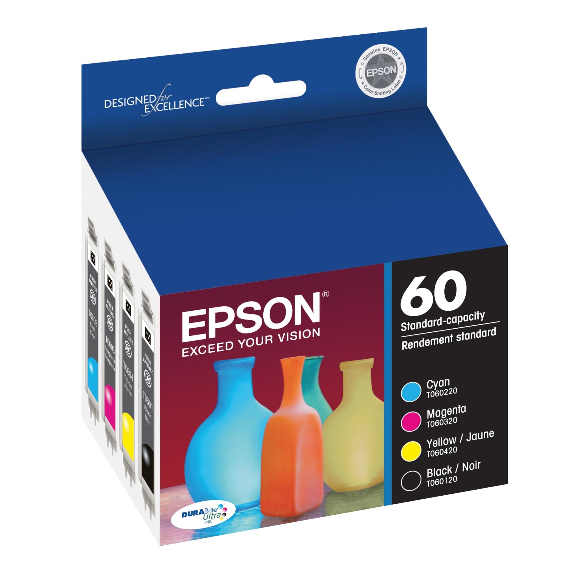 Epson T060120-BCS DURABrite Black And Color Combo Pack Standard Capacity -Cartridge -Ink