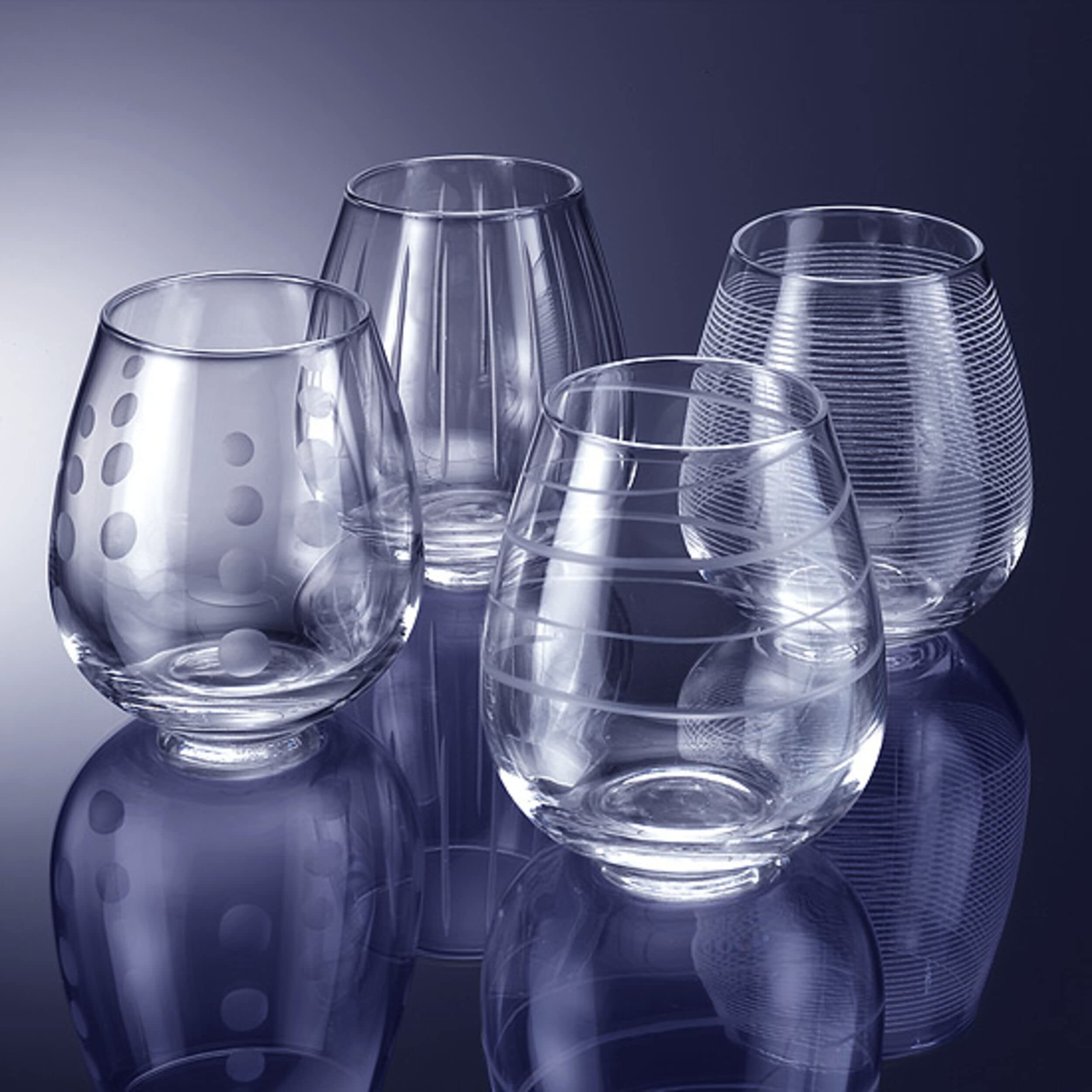 Mikasa Cheers Stemless Wine Glass, 14-Ounce, Set of 4