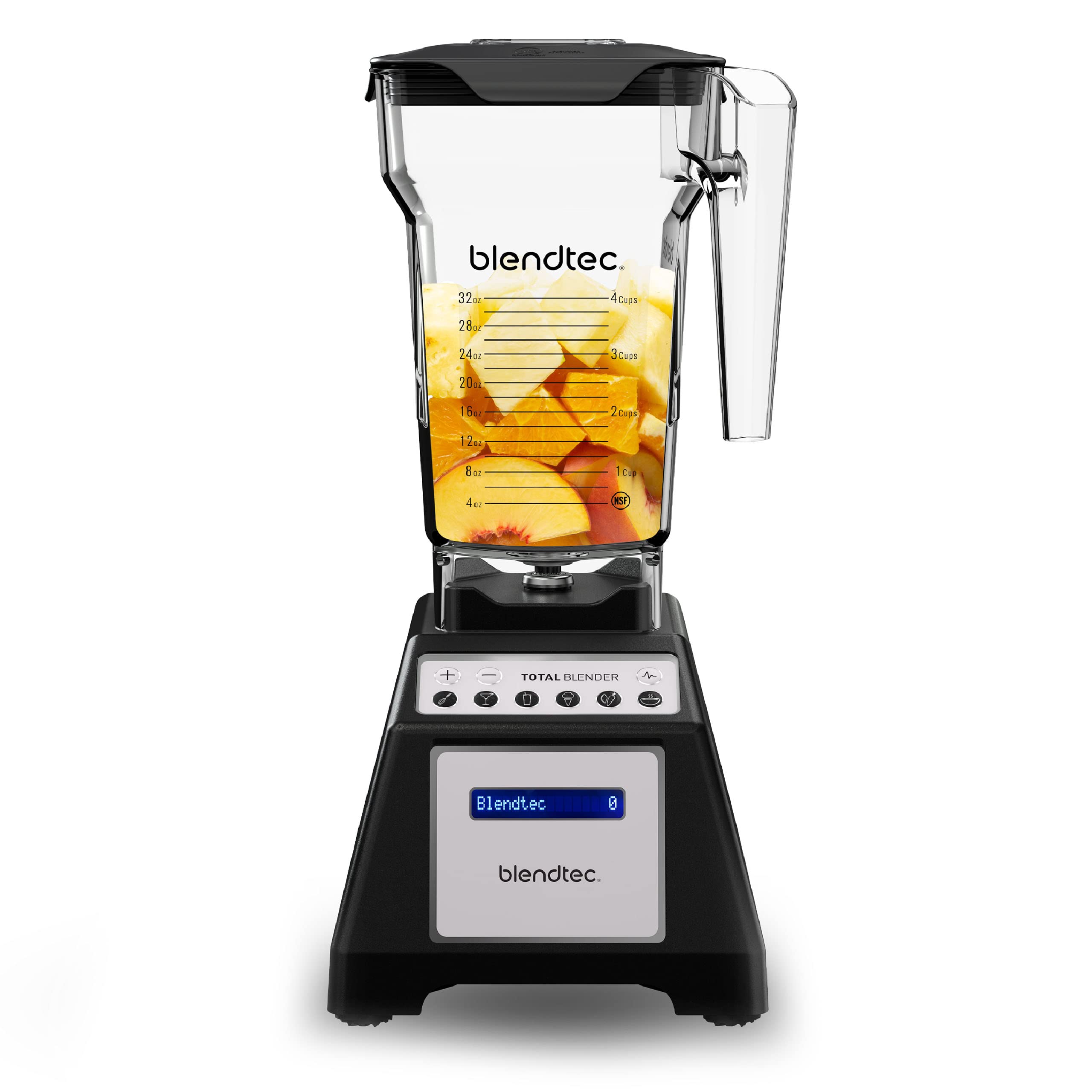 Blendtec Total Classic Original Blender - FourSide Jar (75 oz) - Professional-Grade Power - 6 Pre-programmed Cycles - 10-speeds - Black