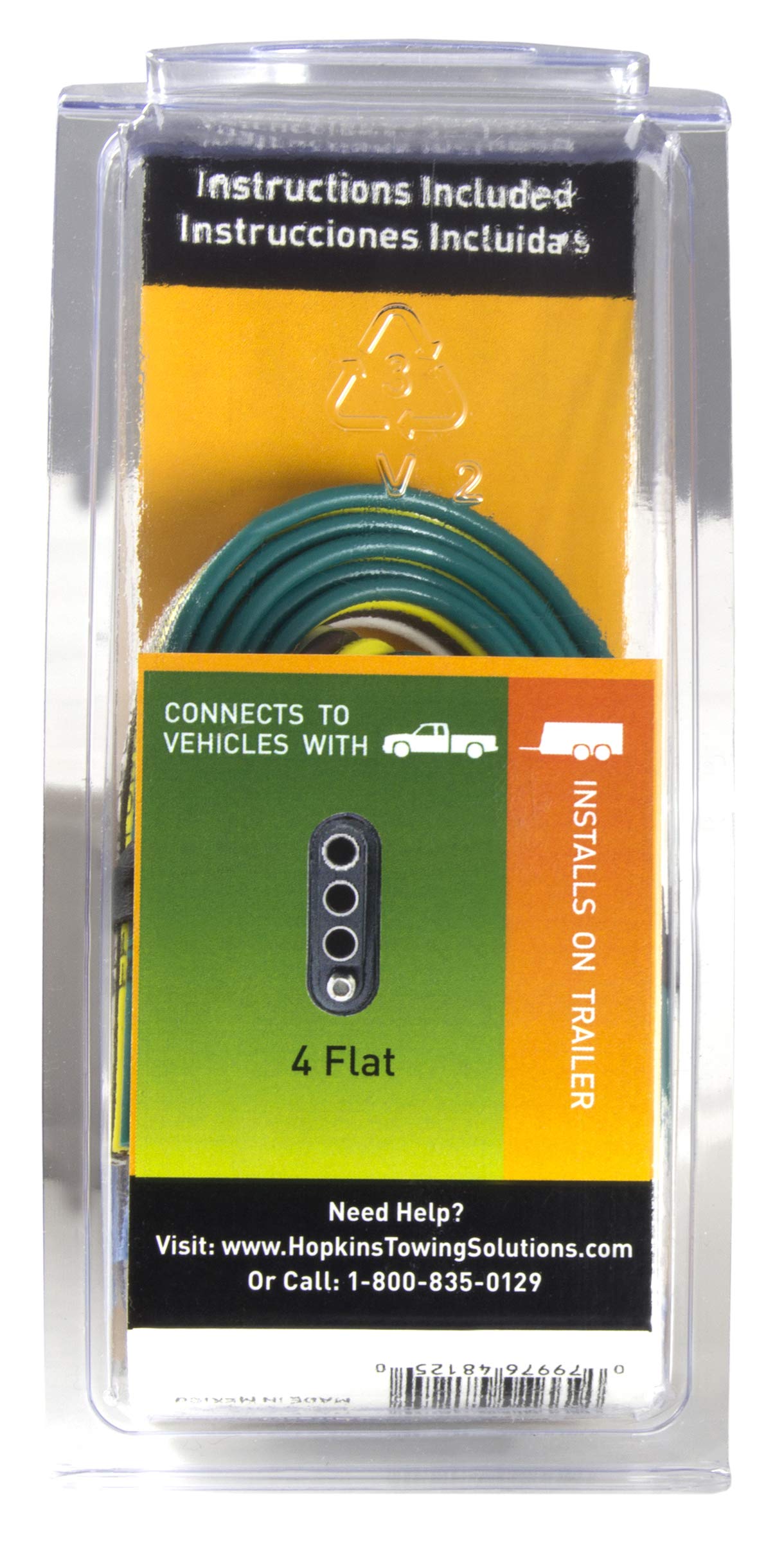 Hopkins 48125 4-Wire Flat Trailer End Kit - 48" Wires