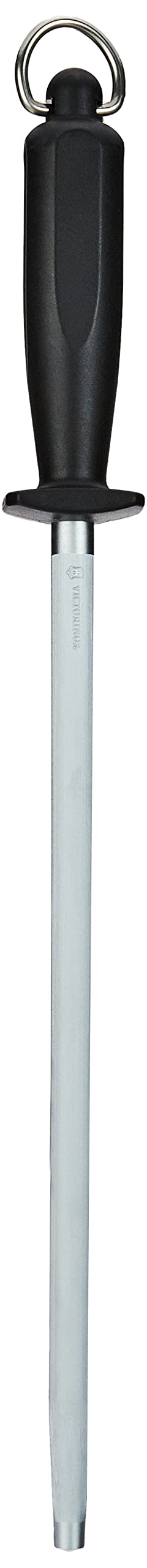Victorinox Round Finecut Butcher Sharpening Steel, Black/Silver, 30 x 5 x 5 cm