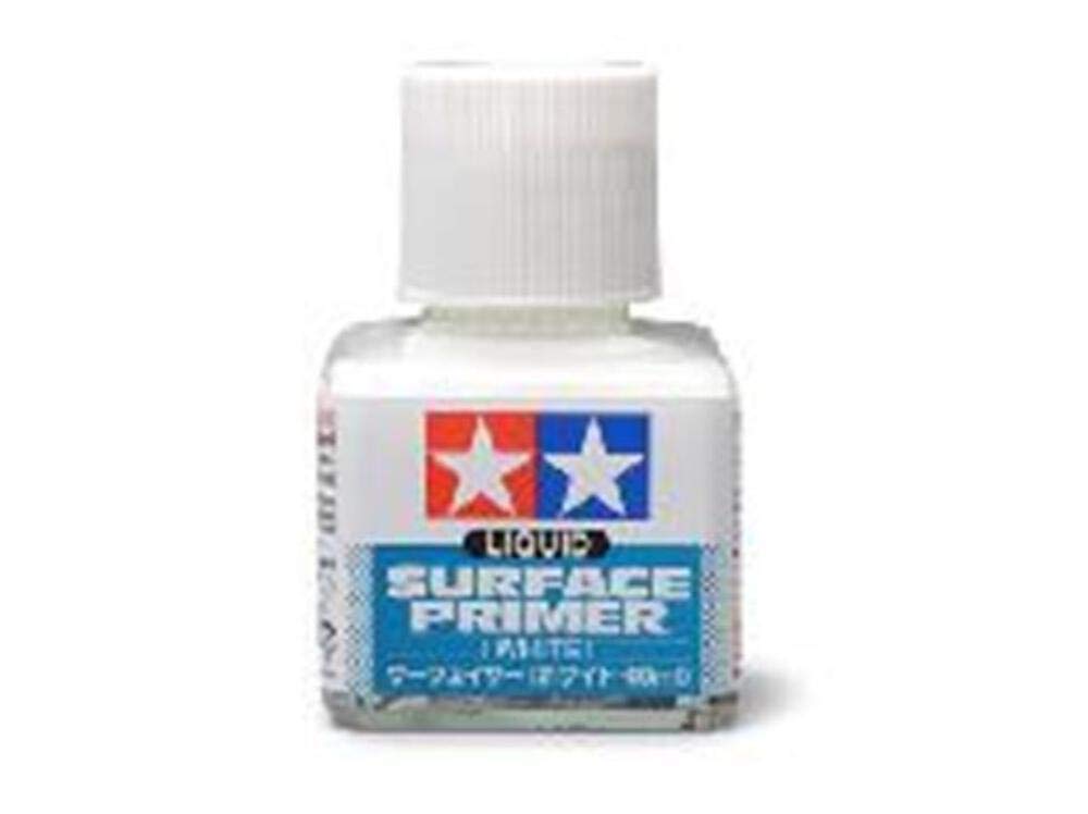 Tamiya America, Inc Wht Liquid Surface Primer 40ml, TAM87096
