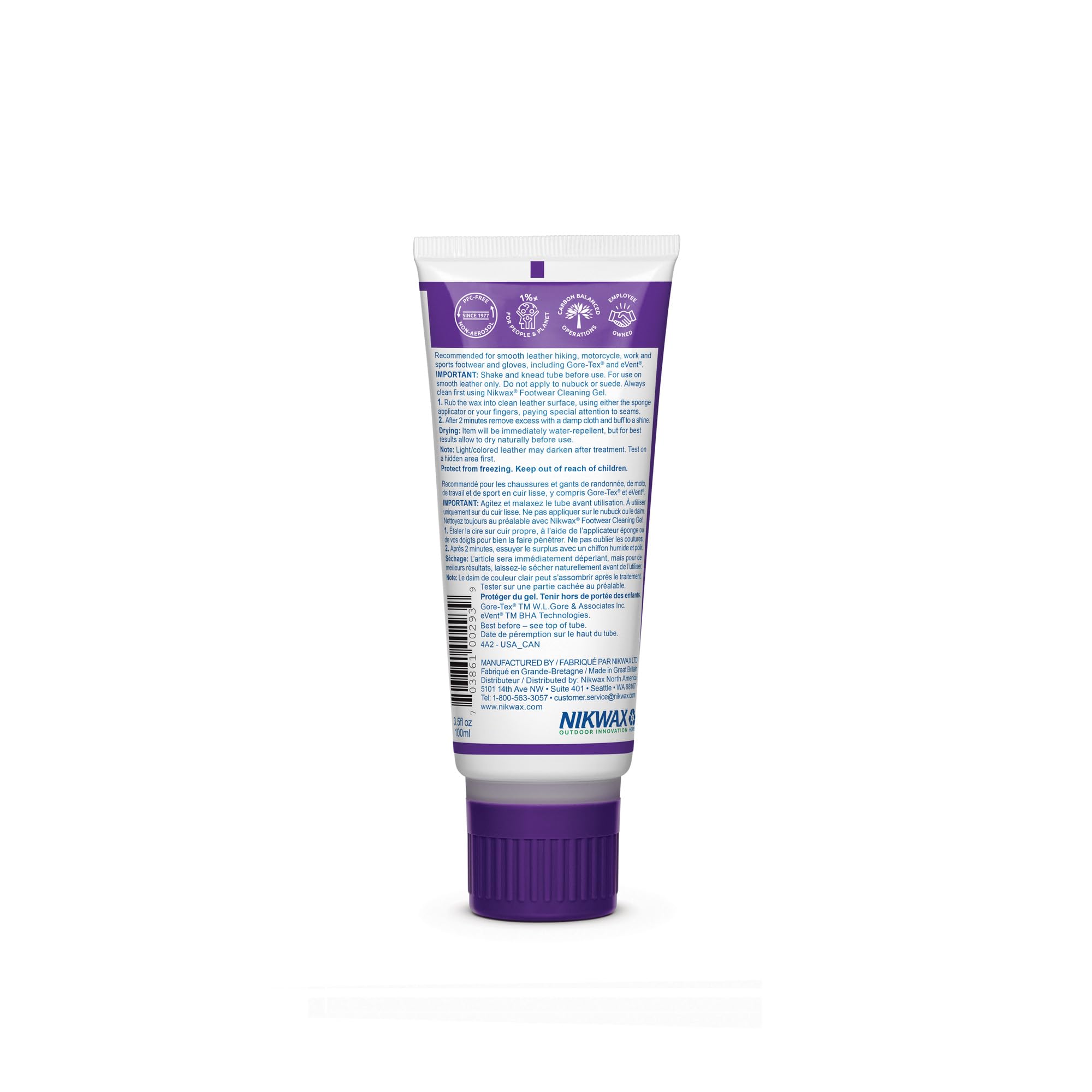 Nikwax Waterproofing Wax for Leather , 3.4 oz