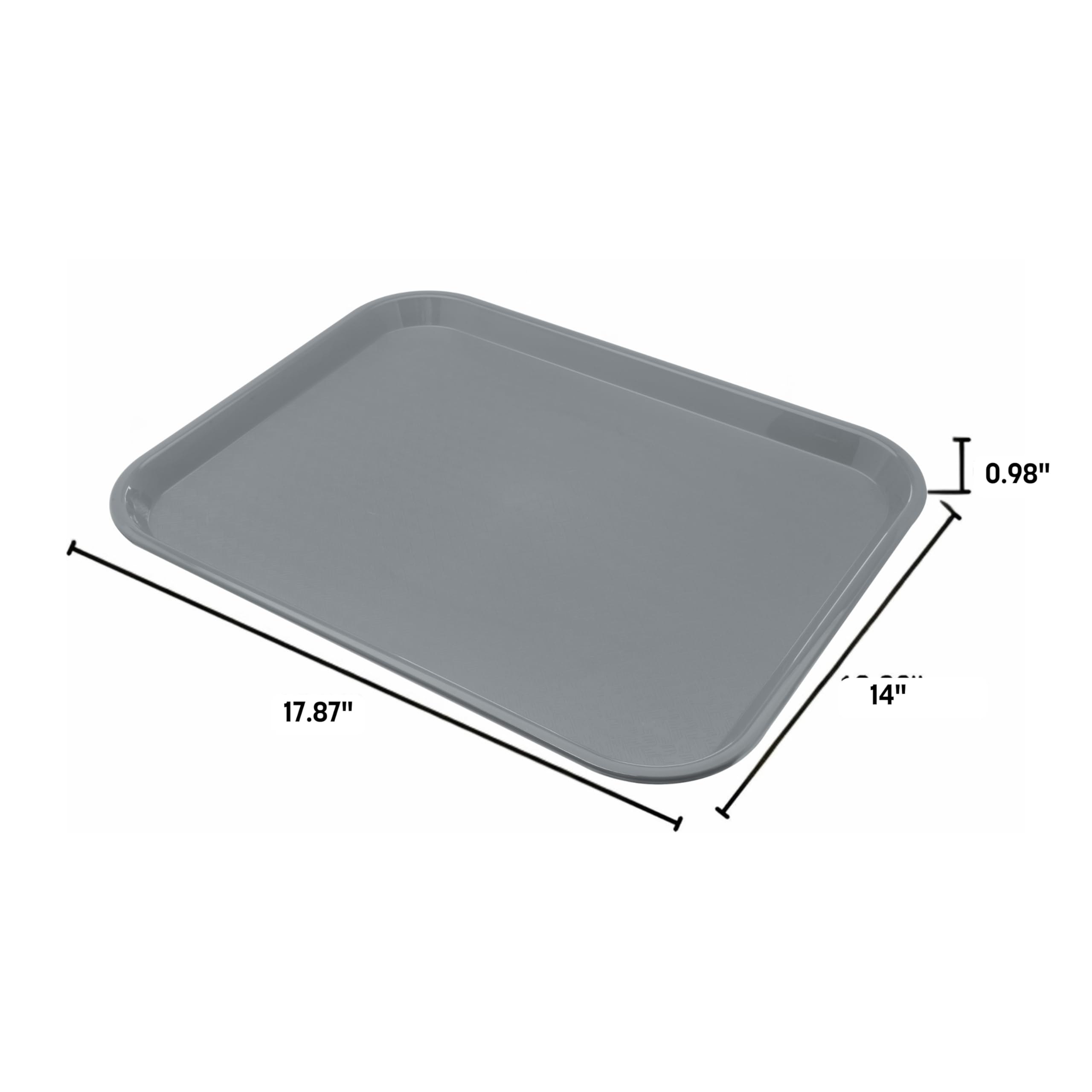 CFS Cafe Plastic Fast Food Tray, 14" x 18", Chocolate
