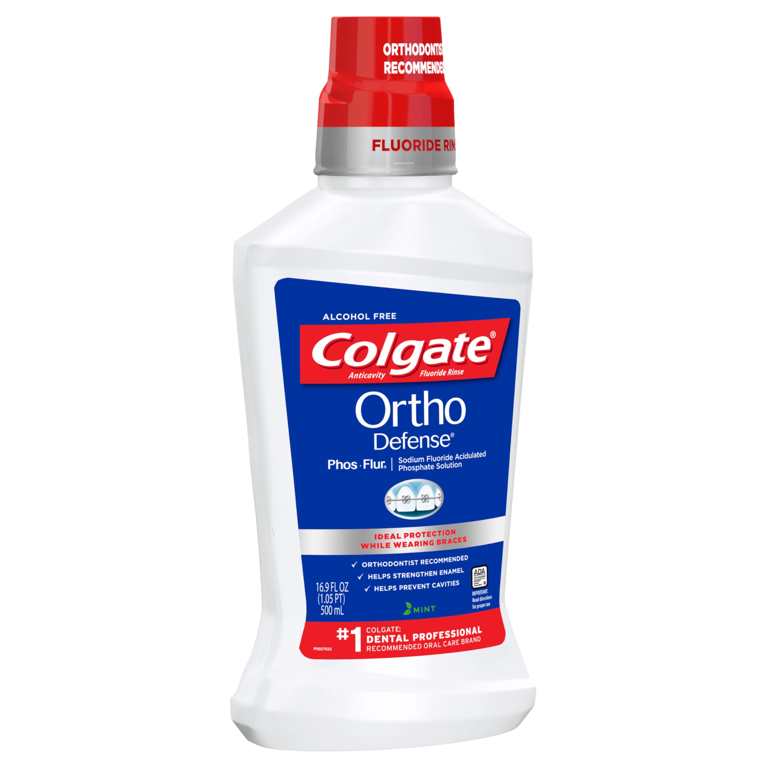 Colgate Ortho Defense Phos Flur Anti Cavity Fluoride Rinse, Mint, 16.9 Ounce