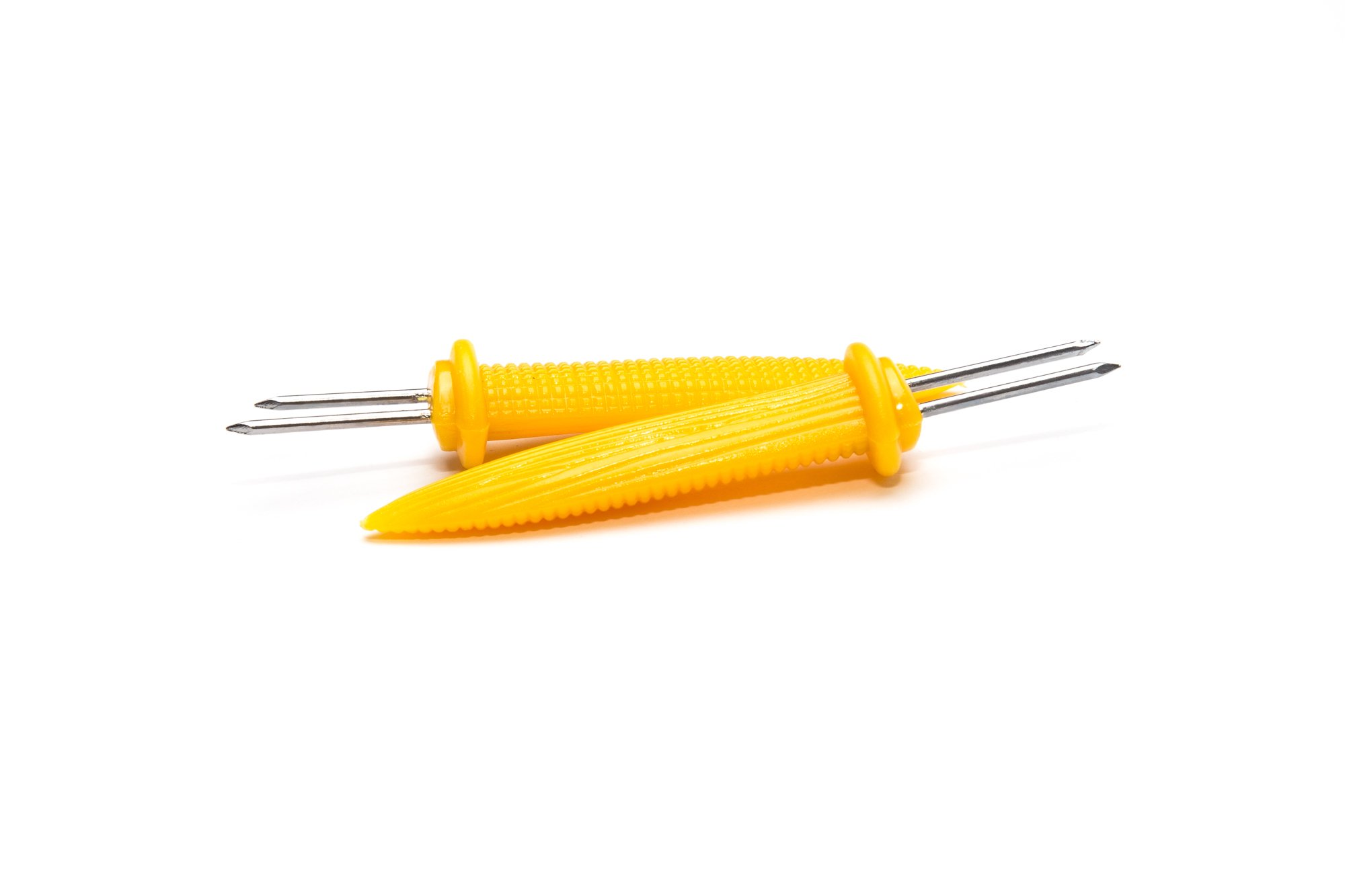 Fox Run 5398 Jumbo Corn Holders, Stainless Steel and Plastic, Set of 8