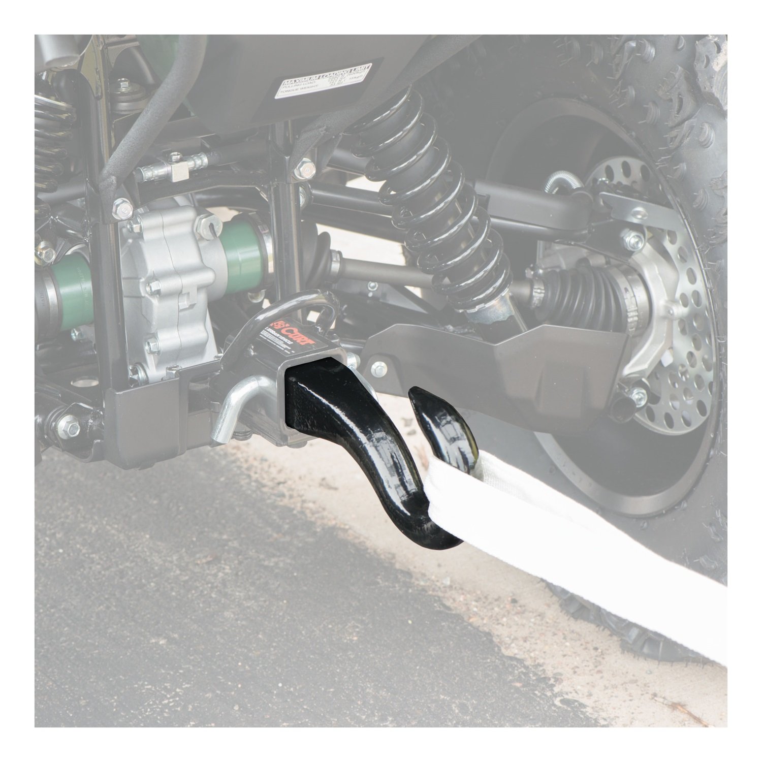 CURT 22430 Black Steel Tow Hook, 10,000 lbs Capacity