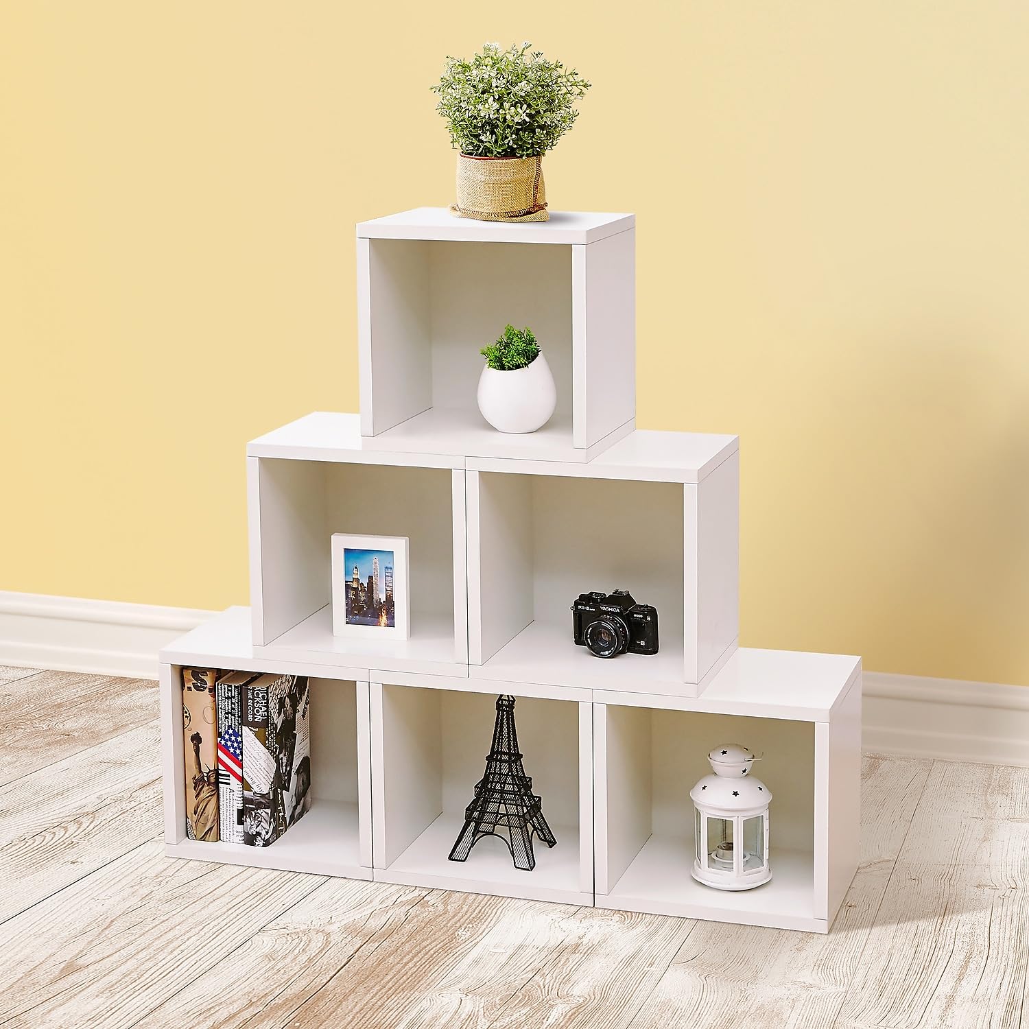Way Basics Eco Stackable Storage Cube, Cubby Organizer (Tool-Free Assembly and Uniquely Crafted from Sustainable Non Toxic zBoard paperboard), White