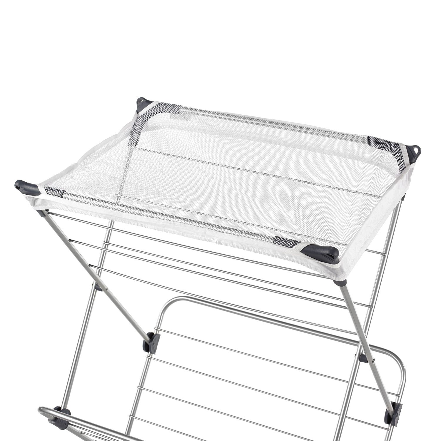 Polder Two-Tier Free Standing Clothes Drying Rack with Mesh Garment Dryer