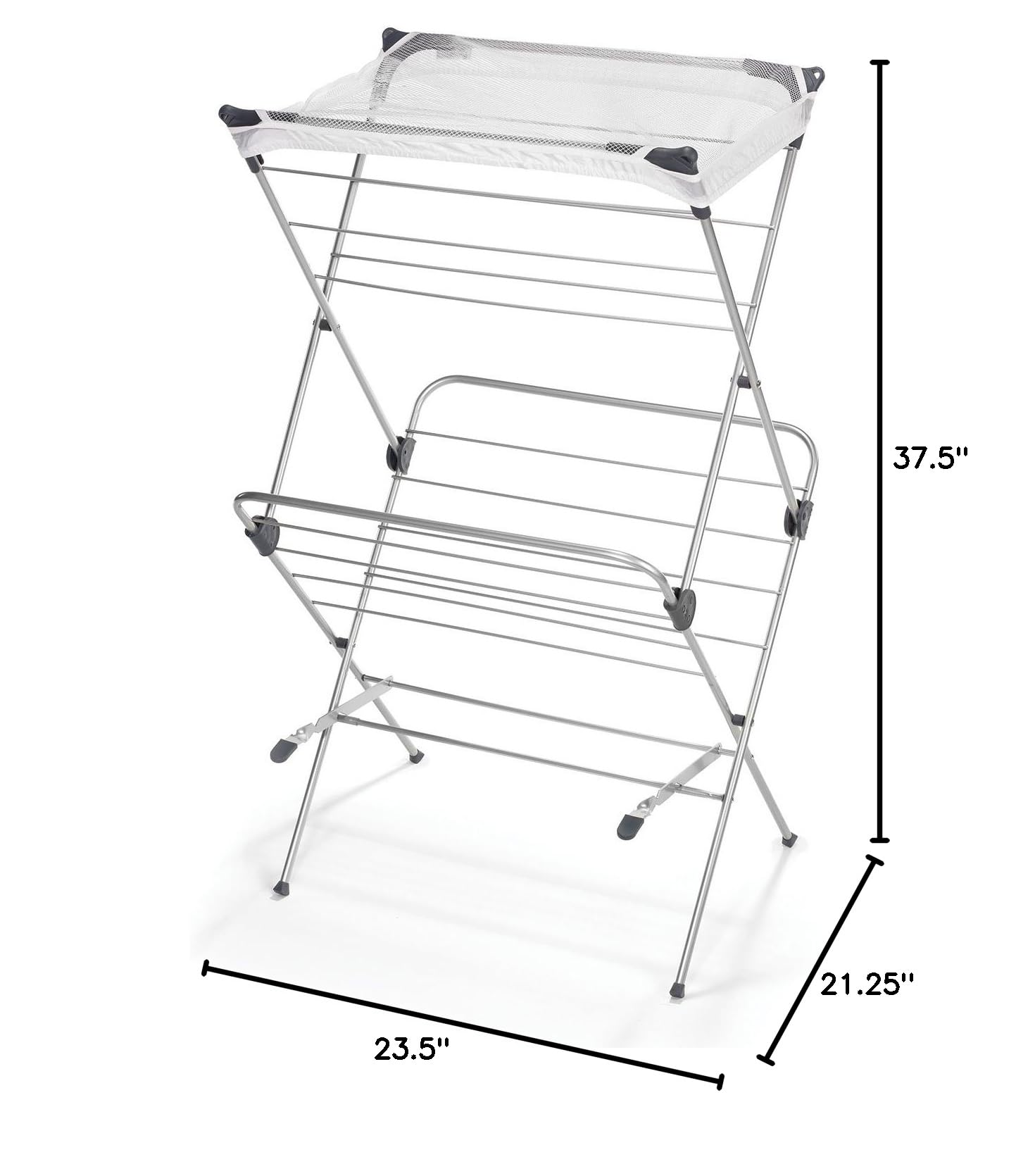 Polder Two-Tier Free Standing Clothes Drying Rack with Mesh Garment Dryer