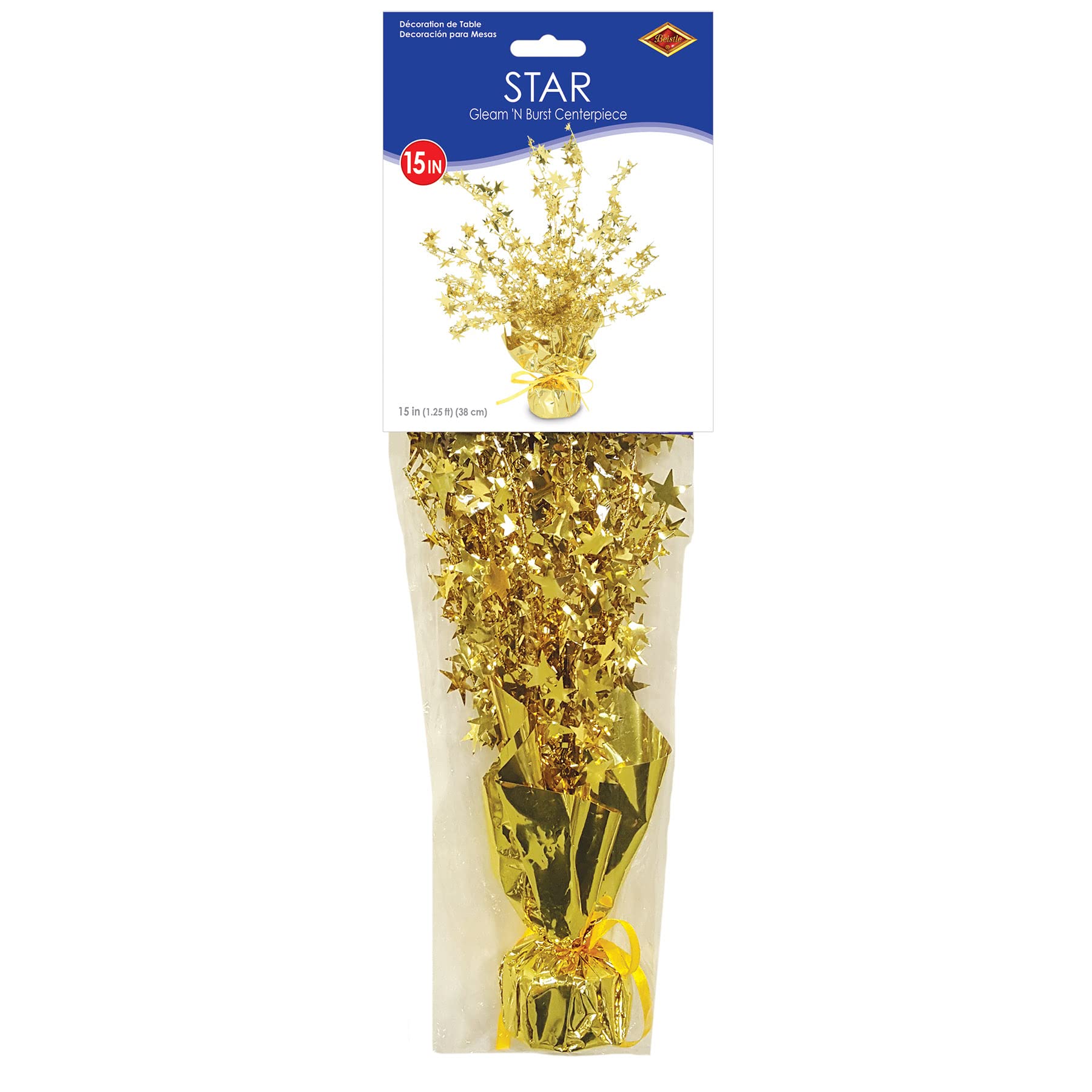 Beistle Star Gleam 'N Burst Centerpiece, 15-Inch