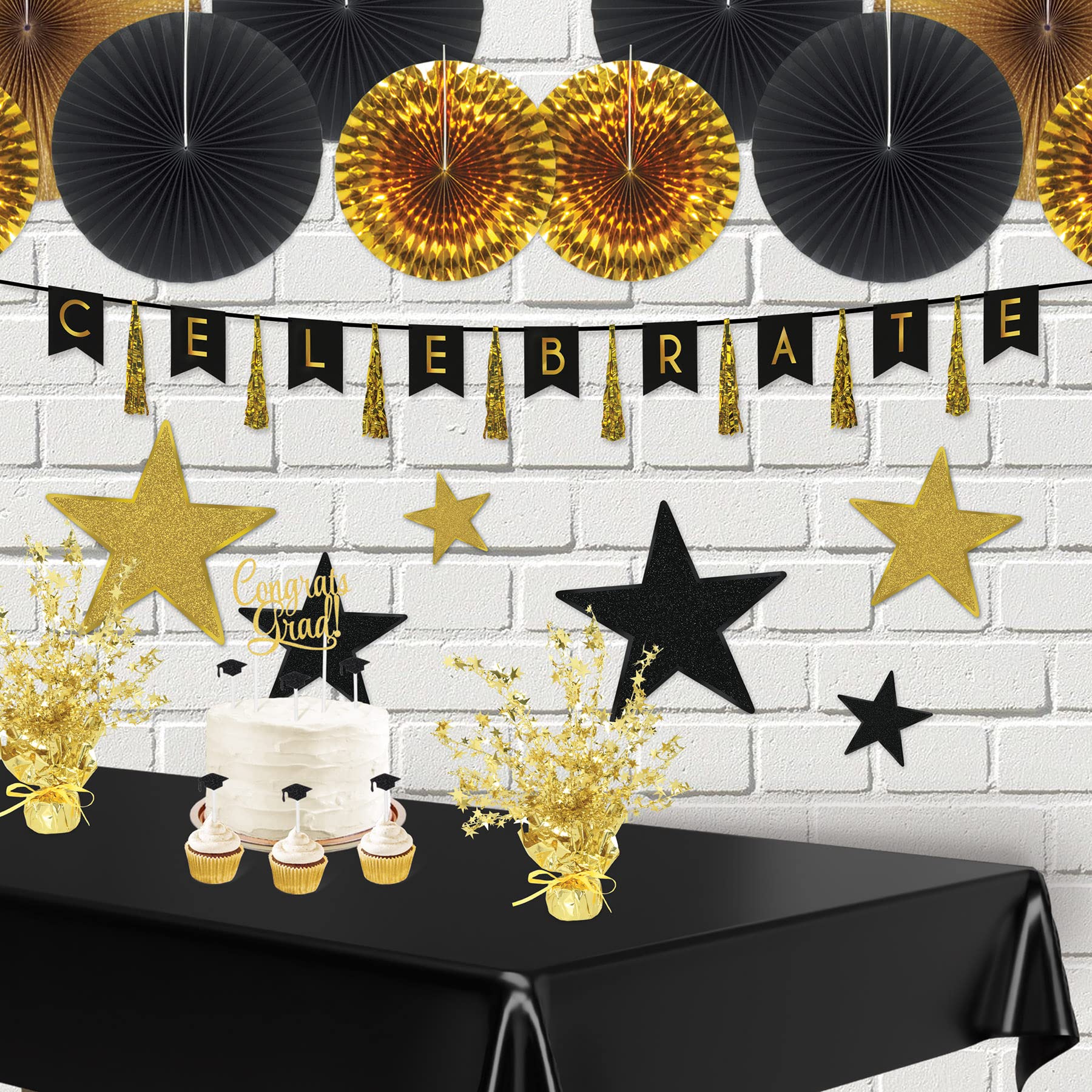 Beistle Star Gleam 'N Burst Centerpiece, 15-Inch
