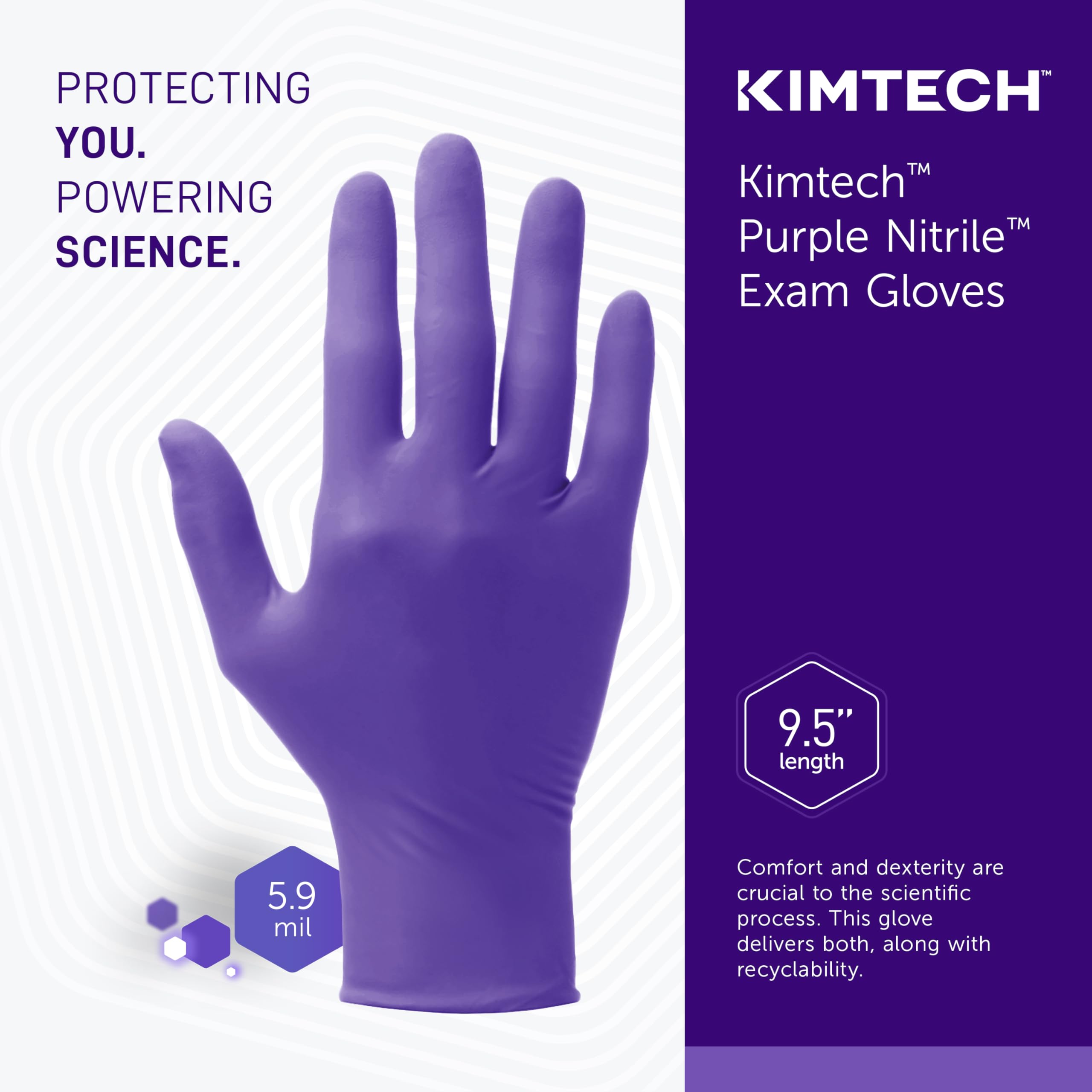 Kimberly-Clark® Safeskin Purple Nitrile Exam Gloves, Large, Purple, Box Of 100