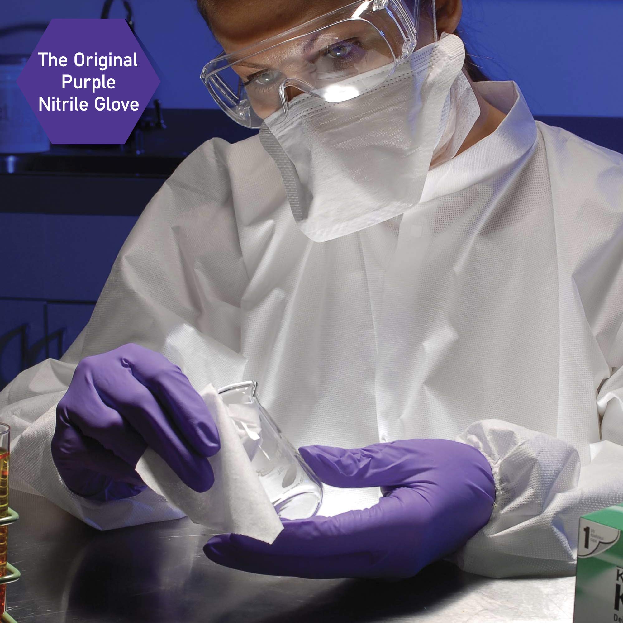 Kimberly-Clark® Safeskin Purple Nitrile Exam Gloves, Large, Purple, Box Of 100