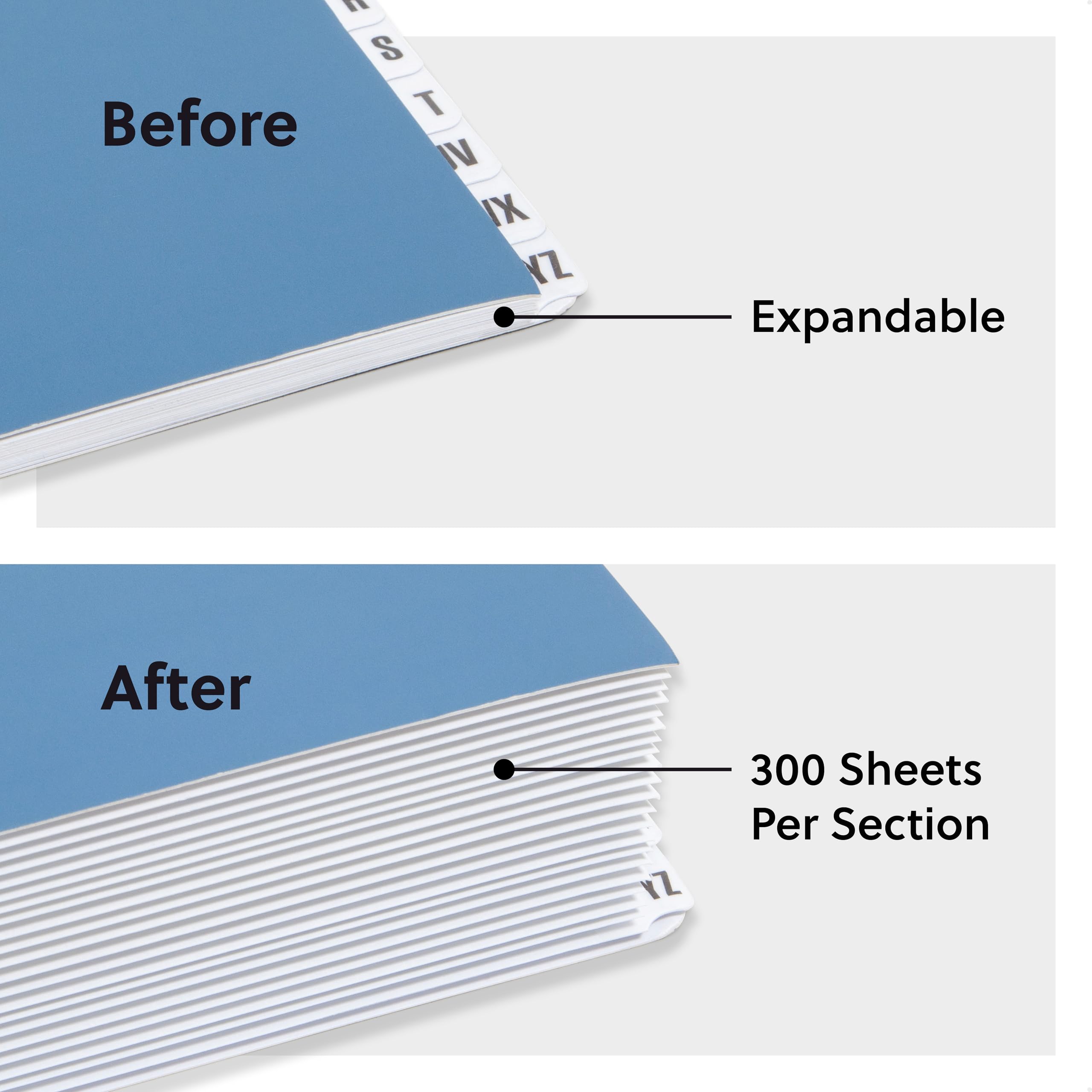 Smead Desk File/Sorter, Alphabetic (A-Z), 20 Dividers, Letter Size, Dark Blue (89282)
