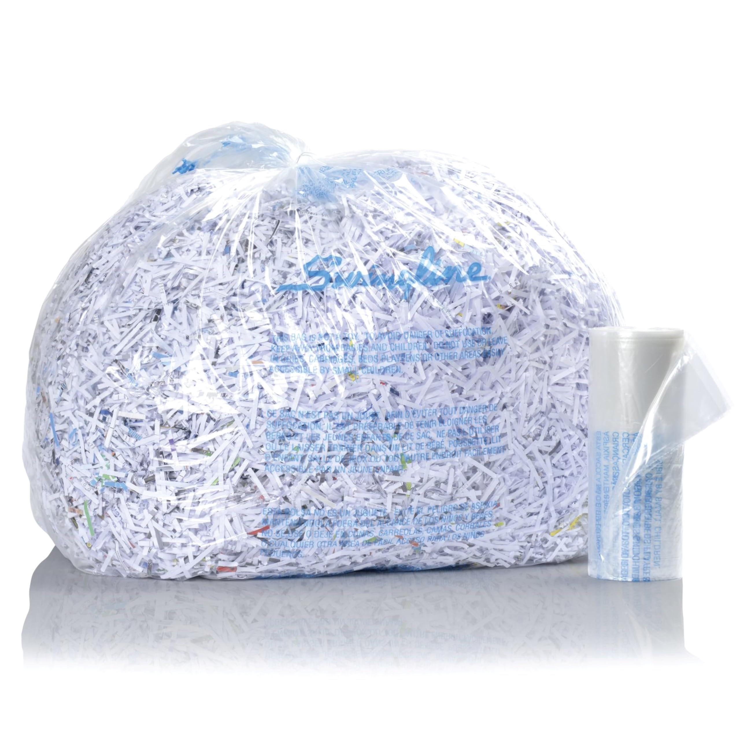 GBC Shredder Bags, For TAA Compliant Shredders, Plastic, 30-60 Gallon, 100/Pack (1145482)