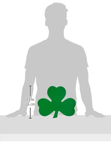 Beistle Printed Paper Shamrock Cut Outs Assorted Sizes 9 Piece St Patrick's Day Party Decorations, 5" - 12", Green