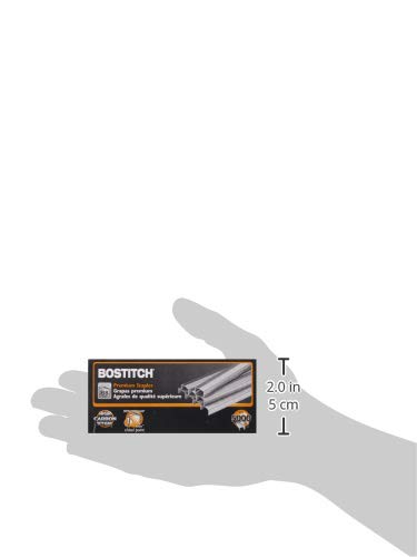 Bostitch Office B8 PowerCrown Premium Staples, 0.25 Inch Leg, Full-Strip (STCR21151/4), silver
