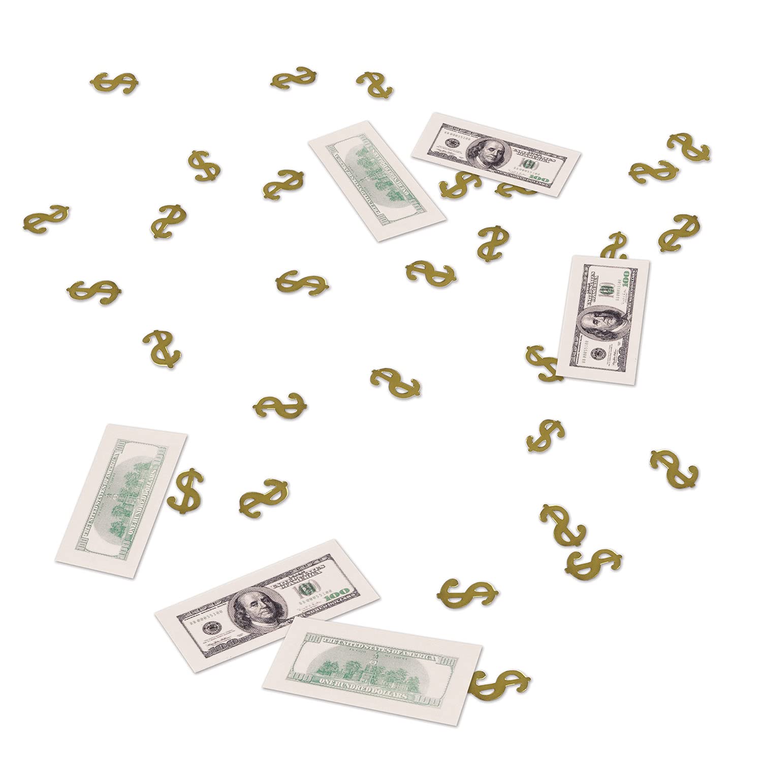 Big Bucks Print-Fetti Party Accessory (1 count) (.5 Oz/Pkg)