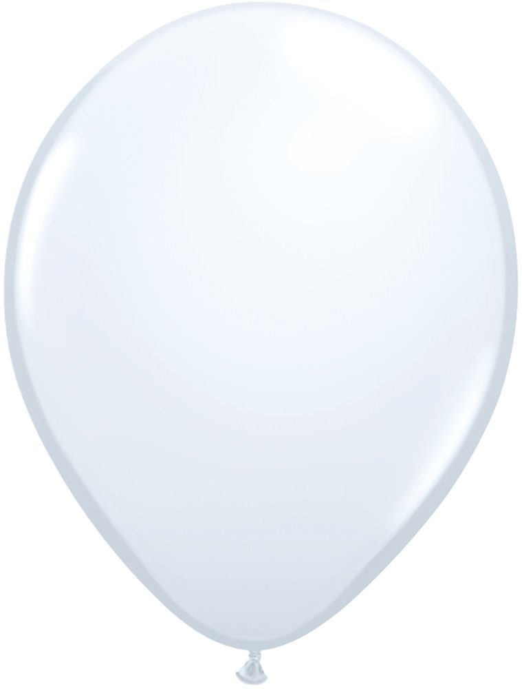 Qualatex 11" White Latex Balloons (100ct) by Pioneer Balloon Company
