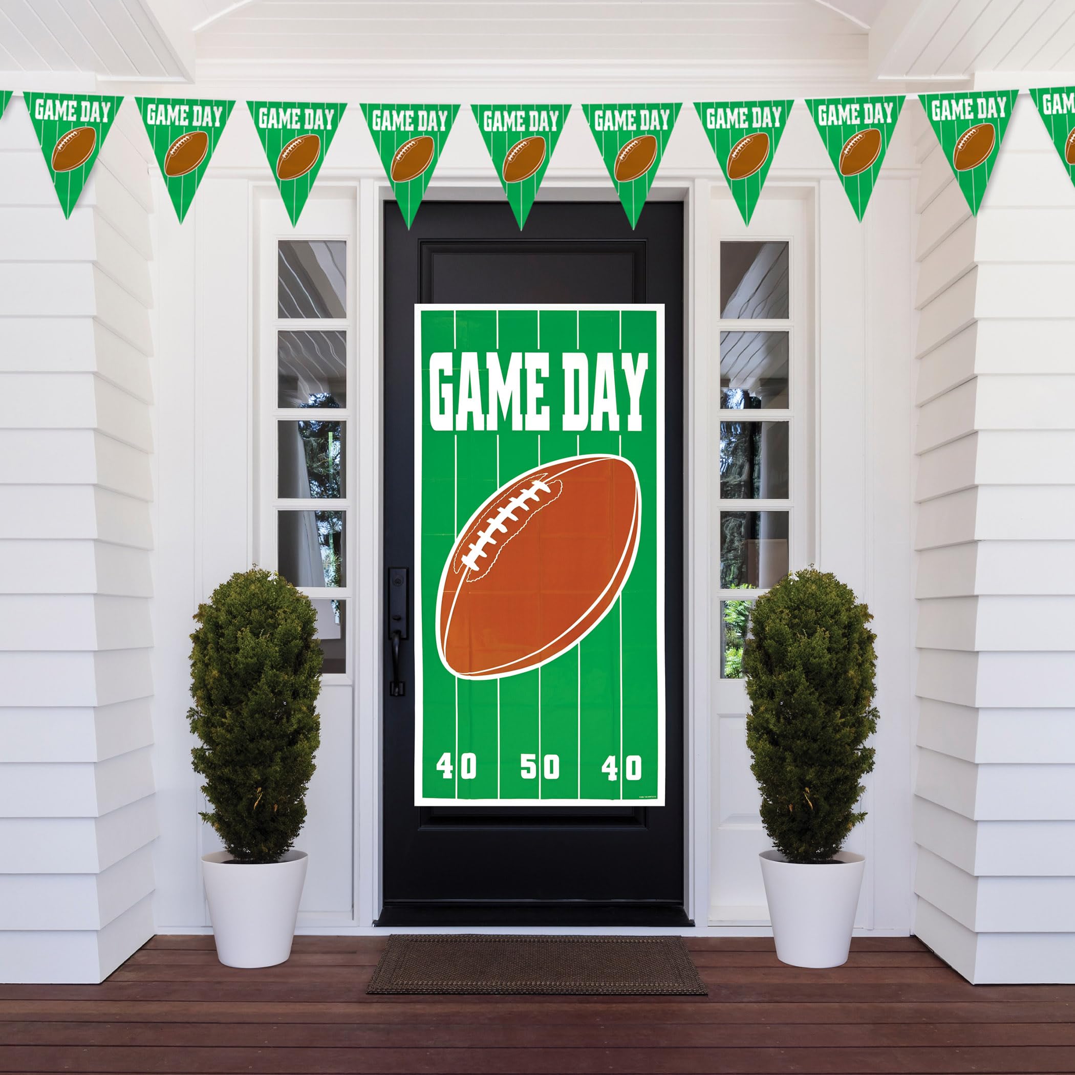 Game Day Football Door Cover Party Accessory (1 count) (1/Pkg)