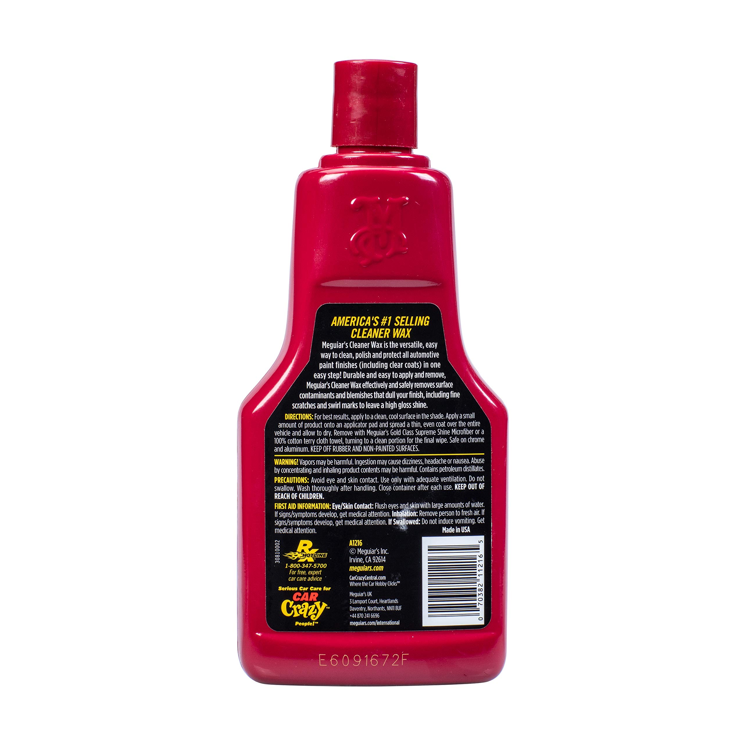 Meguiar's A1216 Cleaner Wax - 16 Oz Bottle