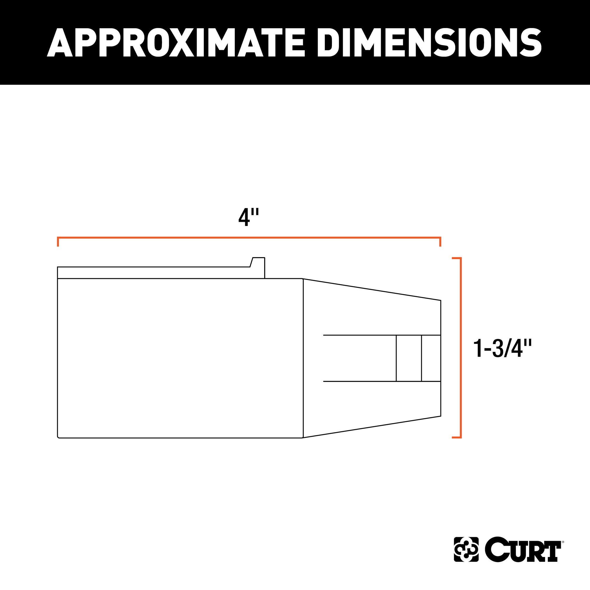 CURT 57660 7-Way RV Blade Vehicle-Side to 6-Way Round Trailer Wiring Adapter, Center Pin Brake Lights
