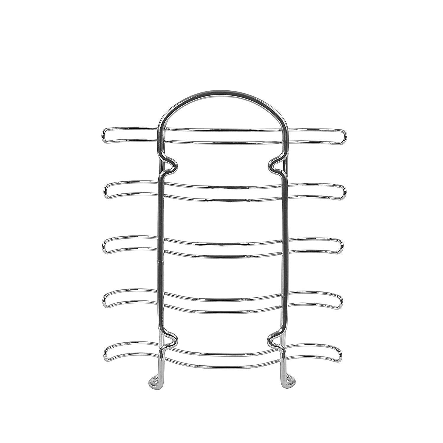 Spectrum Diversified Under The Shelf Mug Holder, Optional Mounting Slides Over Kitchen Cabinet Shelves, Holds Up to 8 Coffee Mugs & Tea Cups, 10 x 8.5 x 3 inches, Chrome