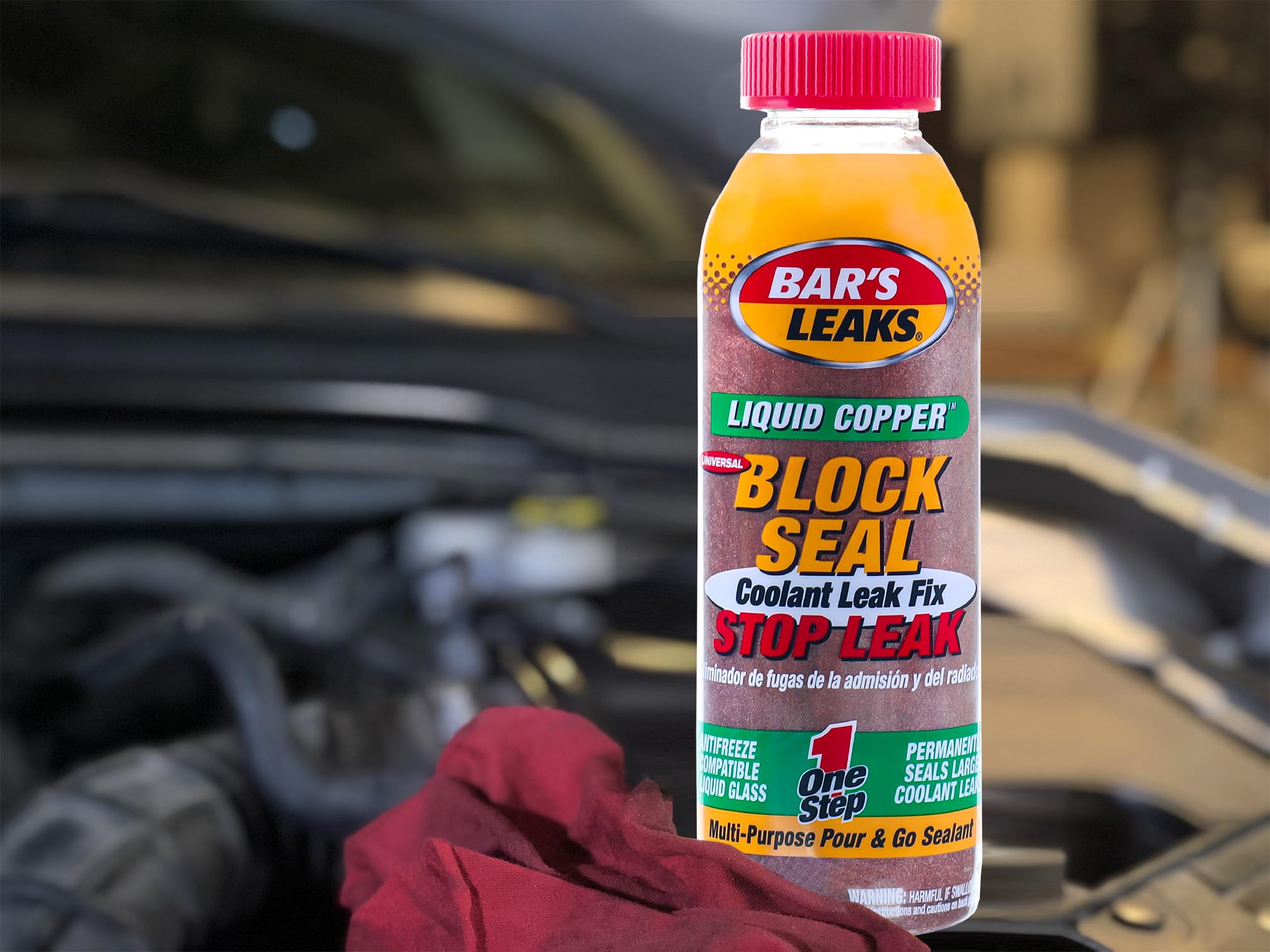 Bar's Leaks 1109 Block Seal Liquid Copper Intake and Radiator Stop Leak - 18 oz.